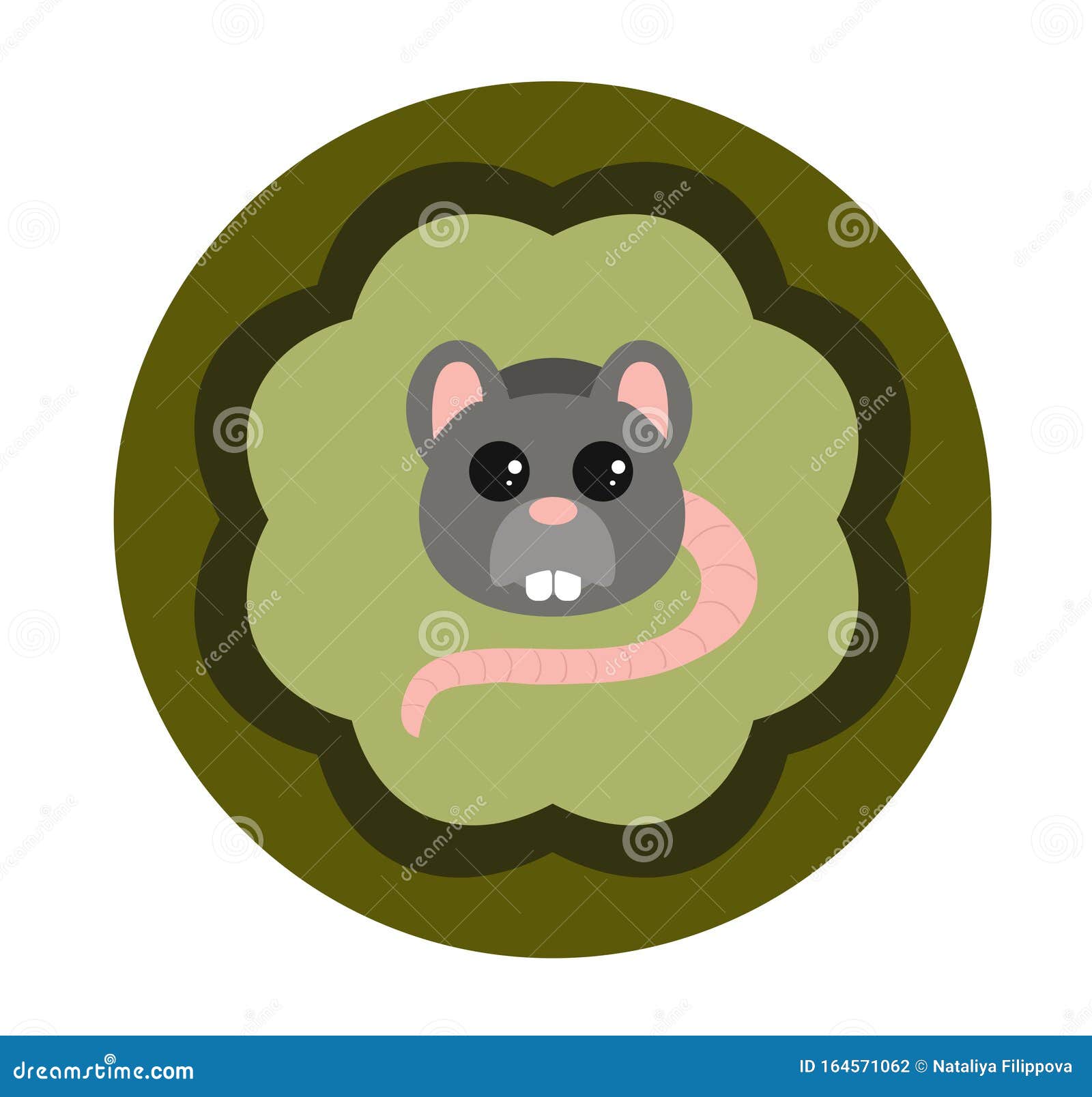 Emblem with a rat stock vector. Illustration of sticker - 164571062