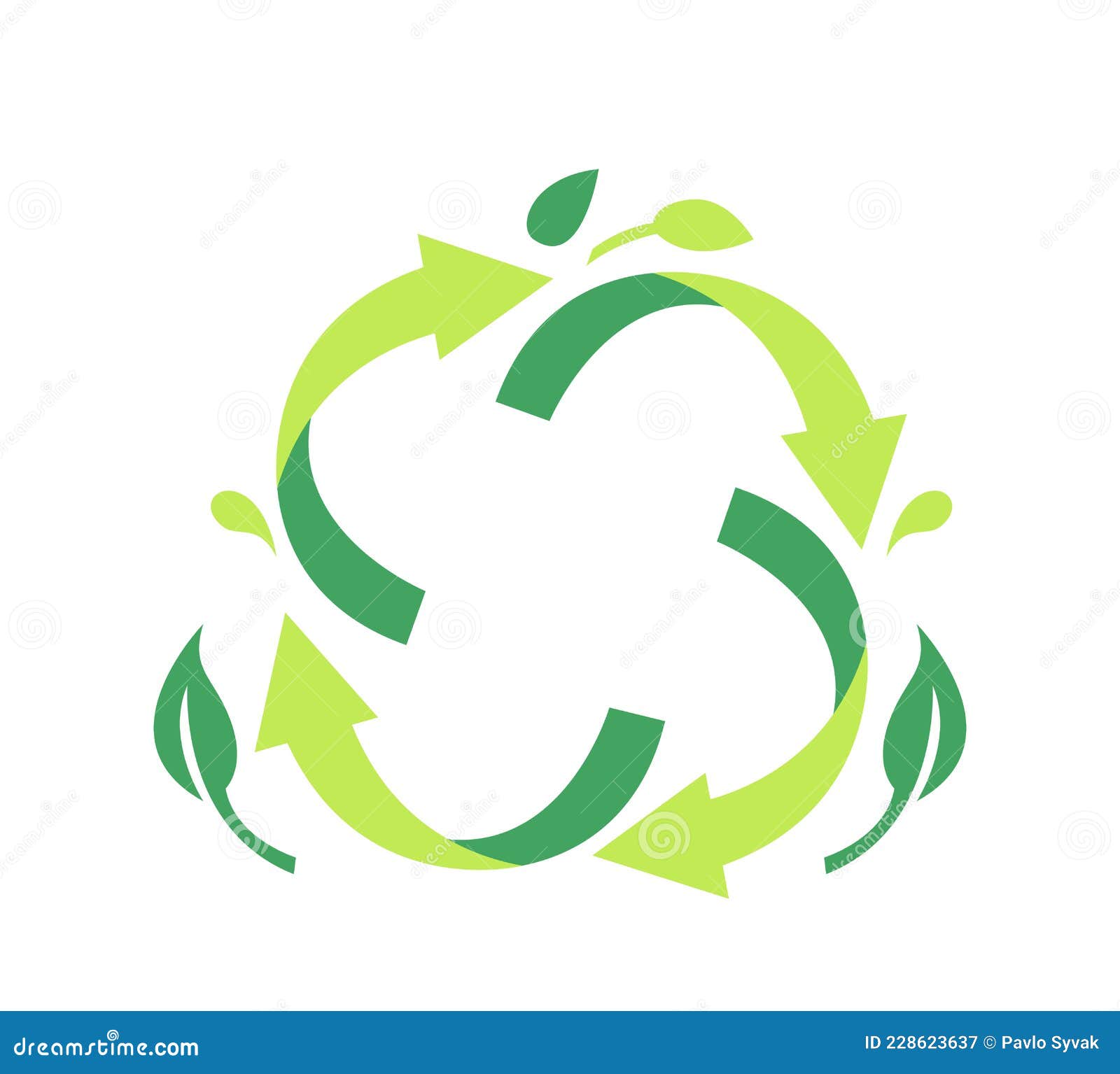 Emblem for Recyclable Package. Recycle Symbol of Green Circulate ...