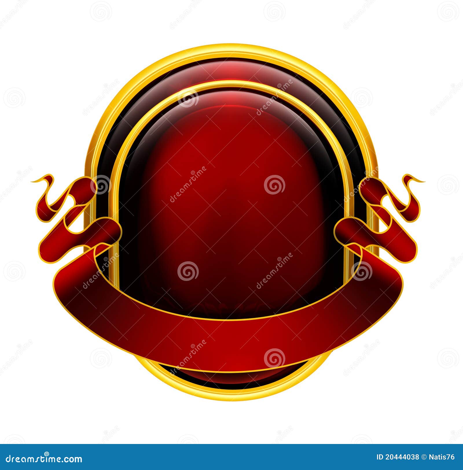 Emblem red stock vector. Illustration of design, arms - 20444038
