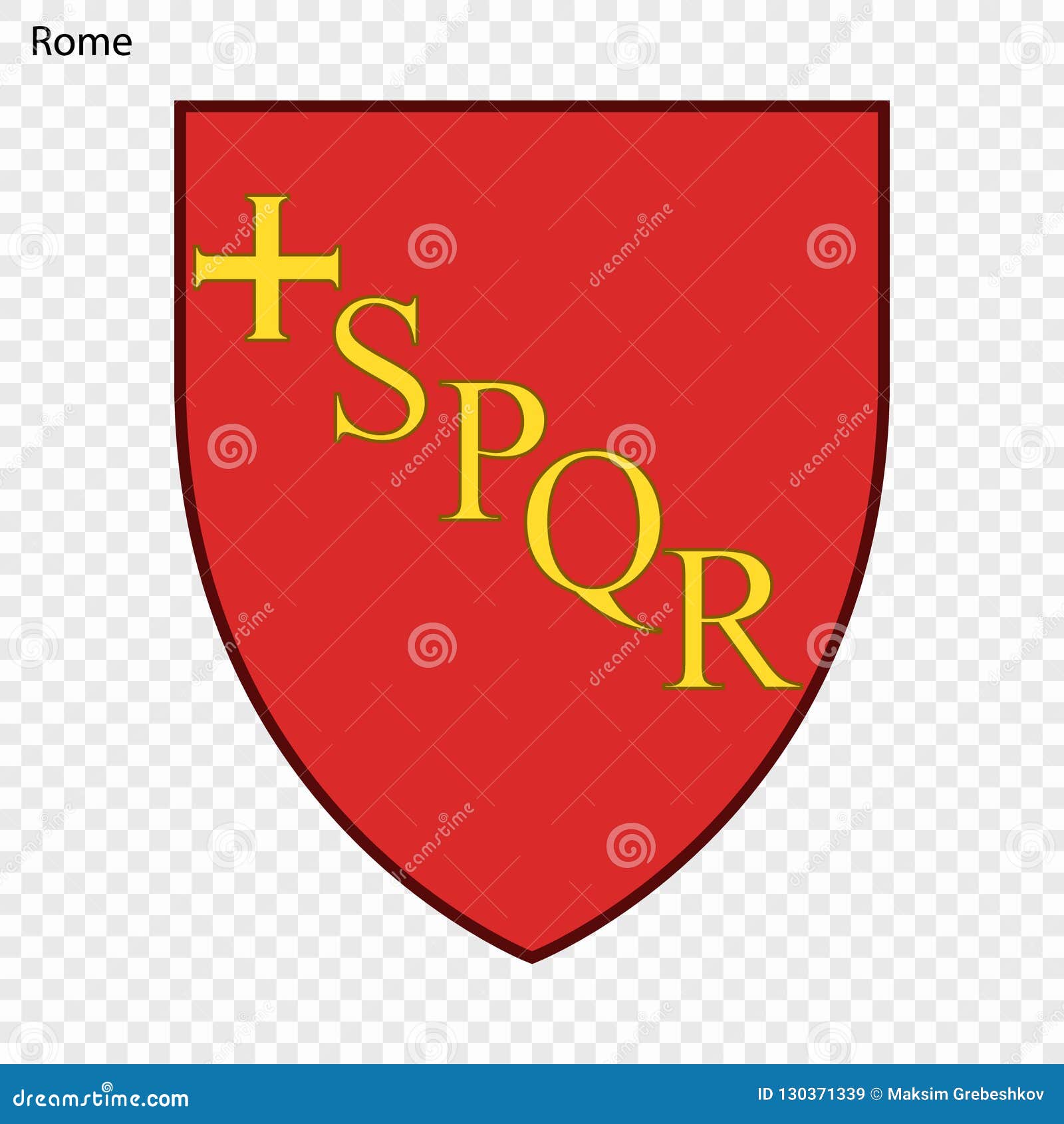 Emblem of Rome stock illustration. Illustration of shield - 130371339