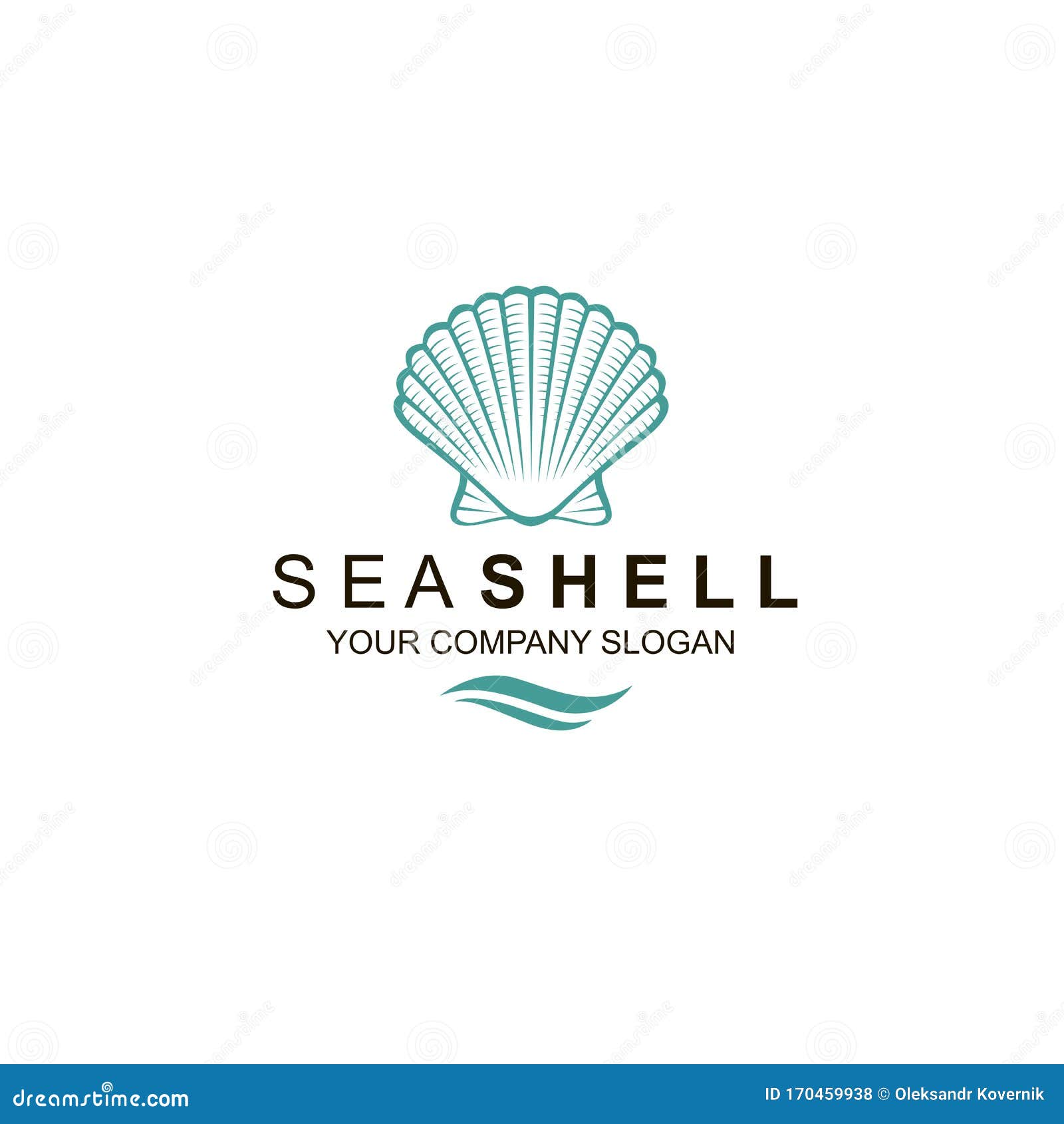 Emblem of seashell stock vector. Illustration of nautical - 170459938