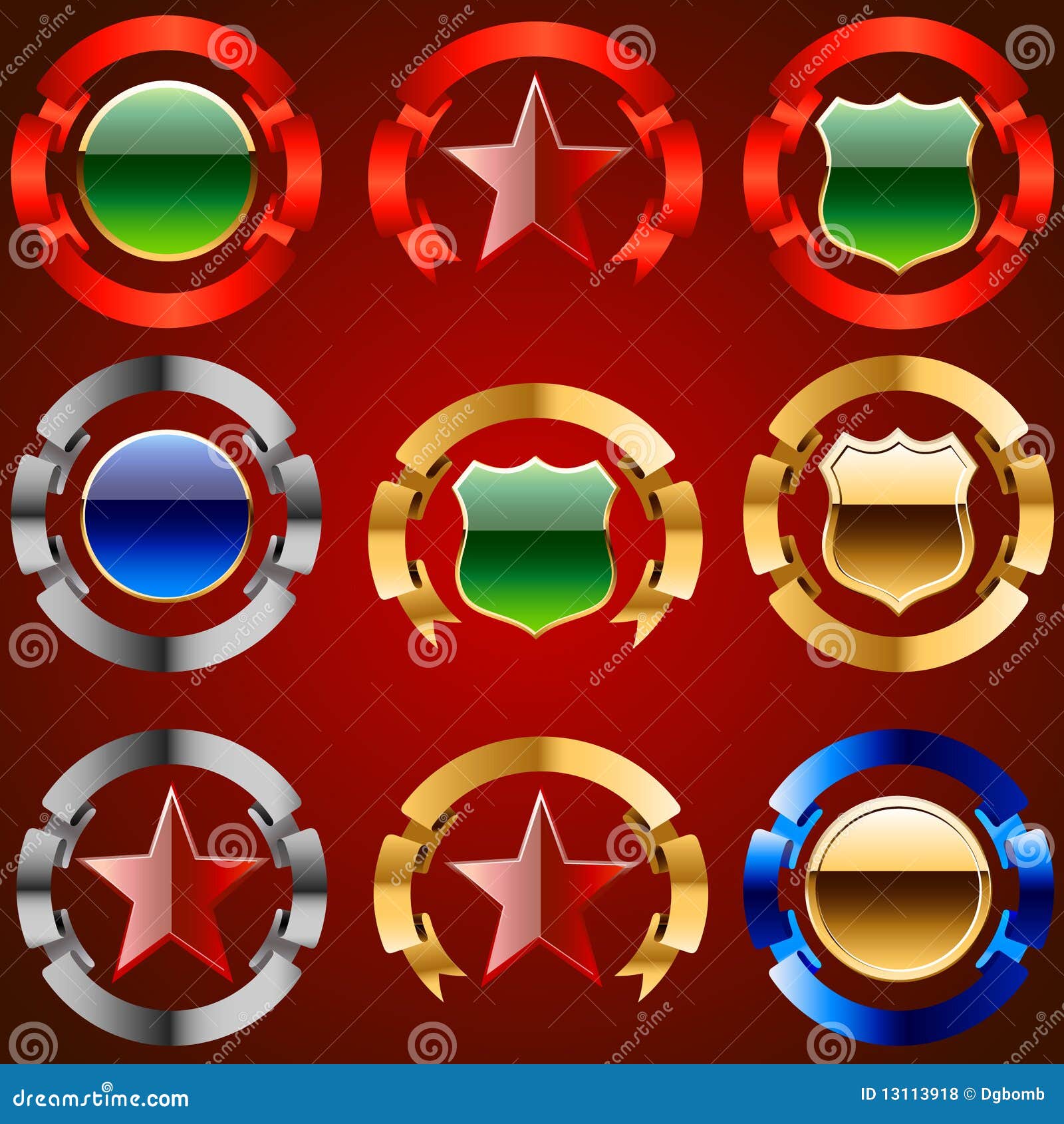 Emblem set stock vector. Illustration of emblem, packing - 13113918