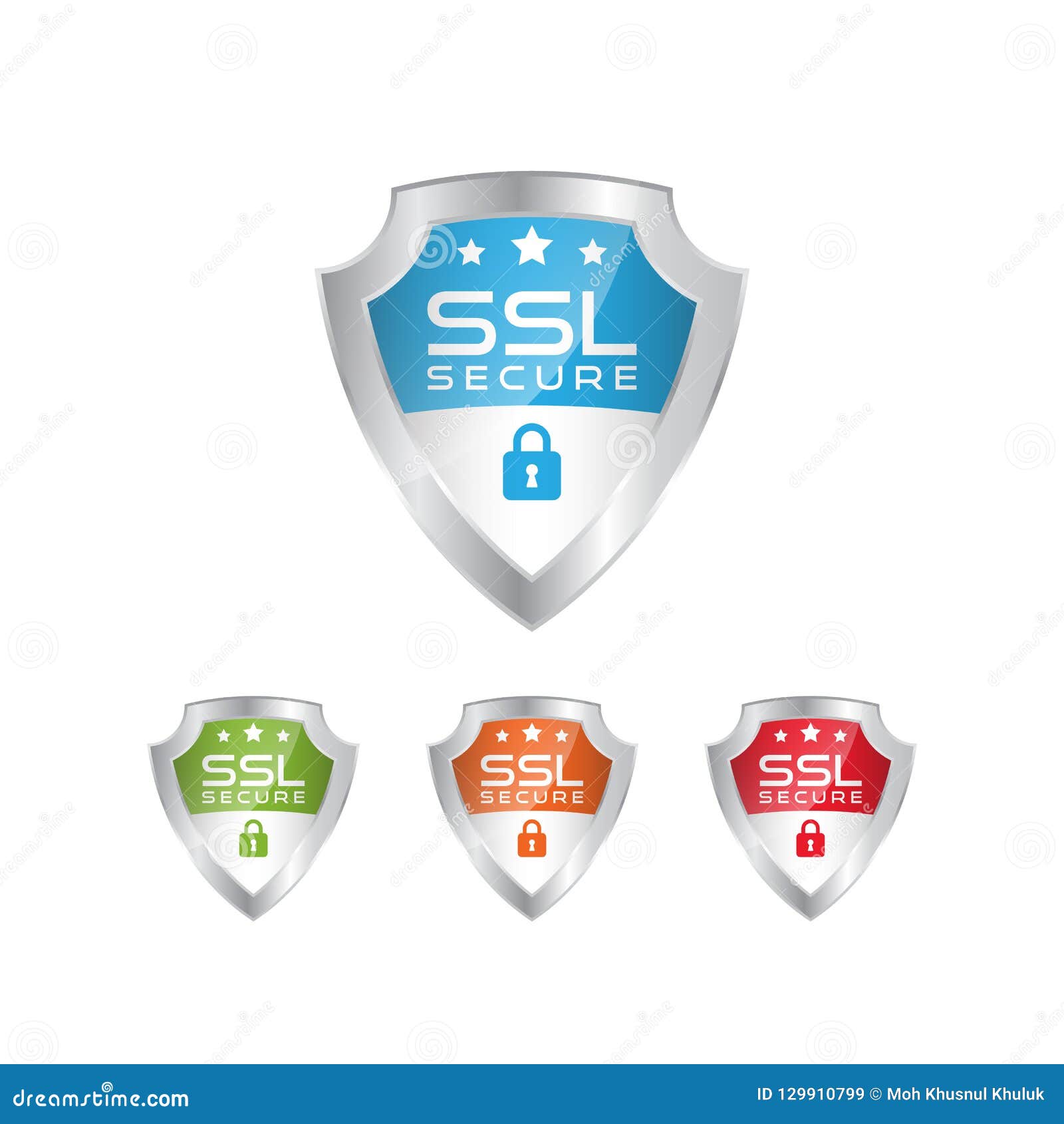 Emblem Shield 3d Secure Modern SSL Logo Stock Vector - Illustration of ...