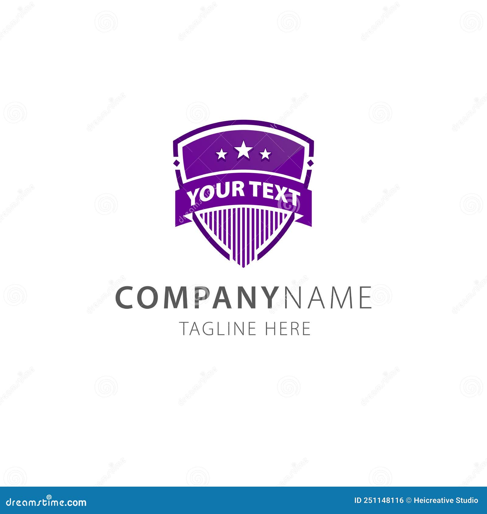 Emblem Shield Purple Logo Vector Stock Vector - Illustration of vector ...