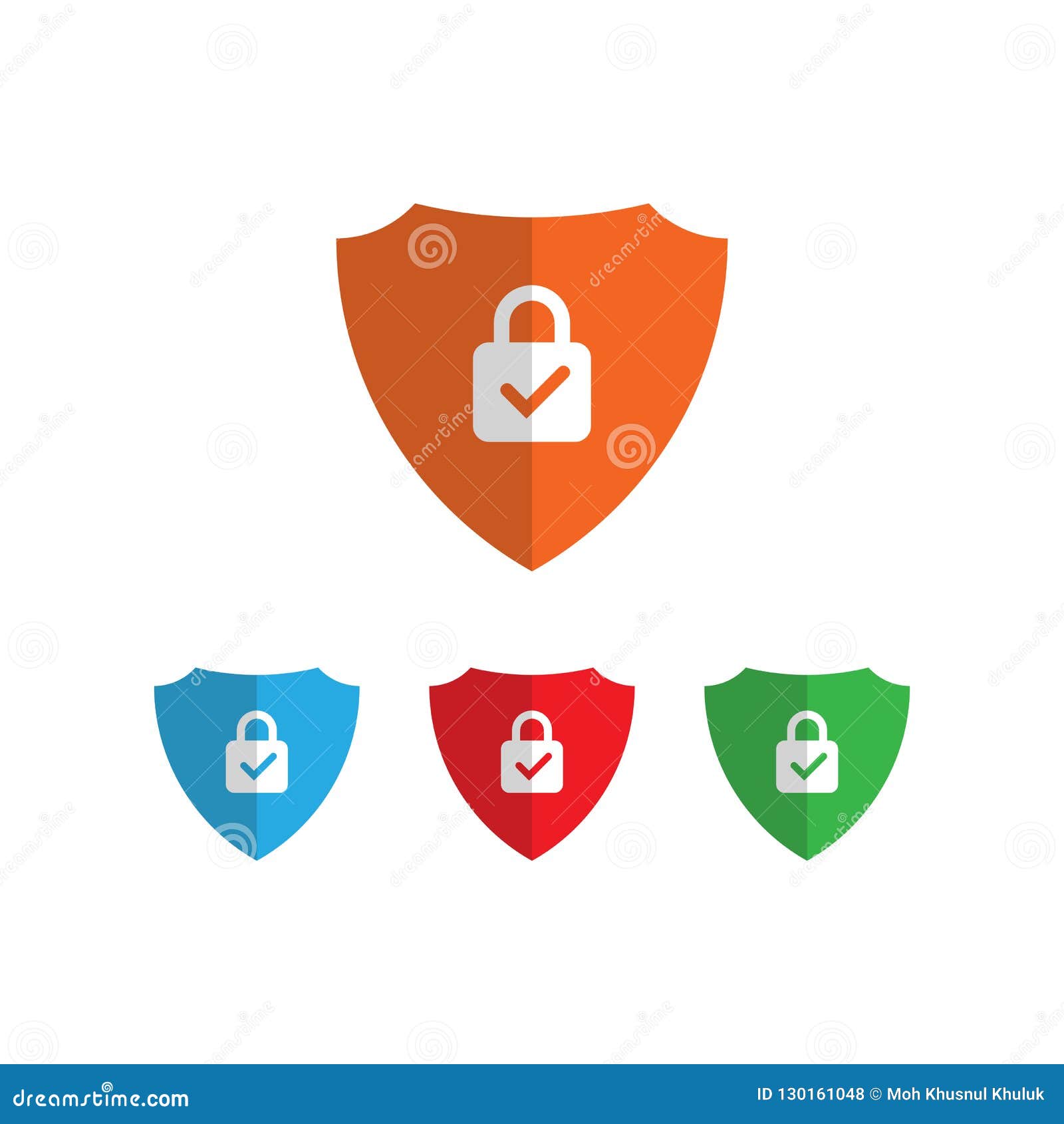 Emblem Shield Secure Modern Icon Logo Stock Vector - Illustration of ...
