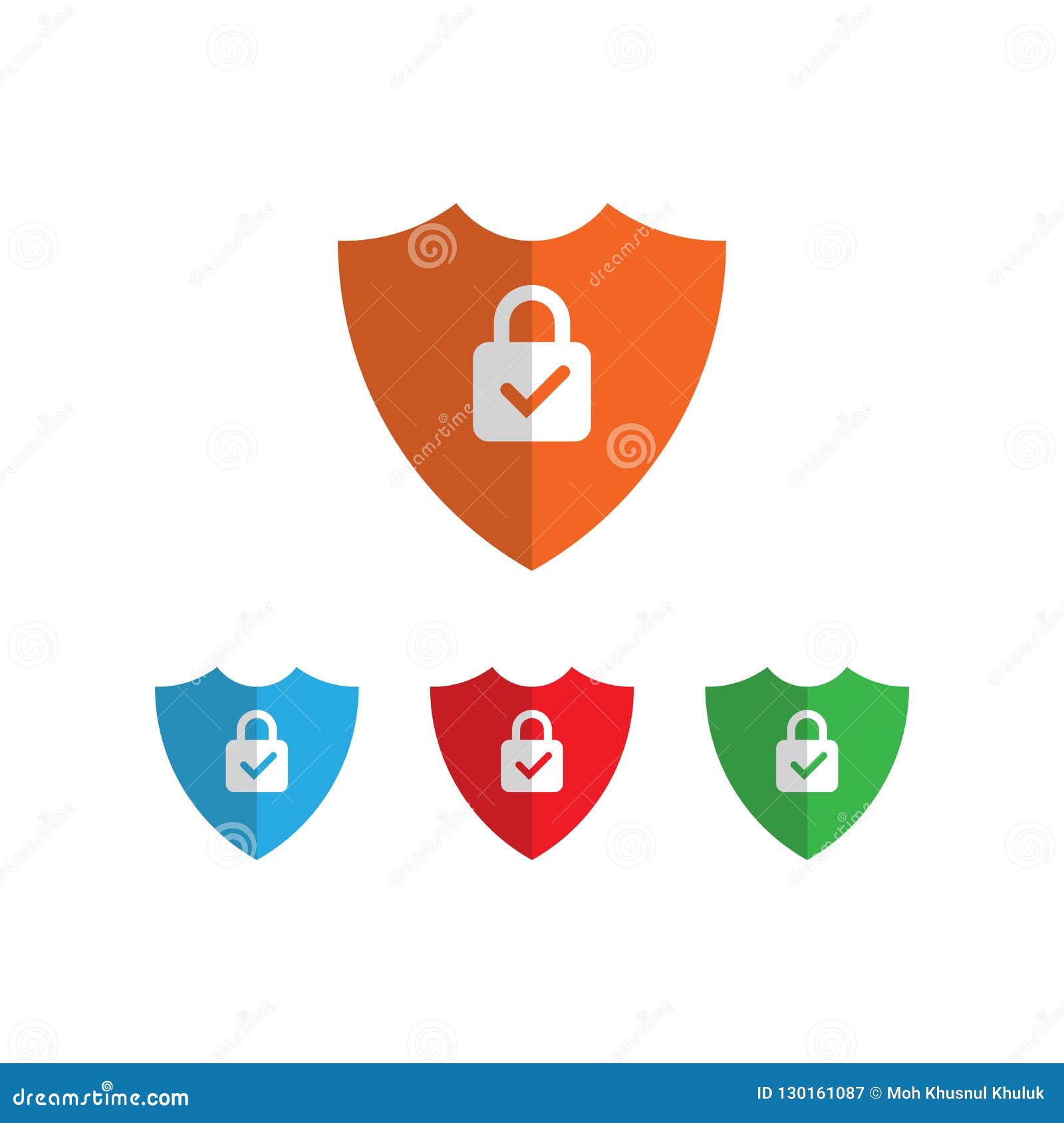 Emblem Shield Secure Modern Icon Logo Stock Vector - Illustration of ...