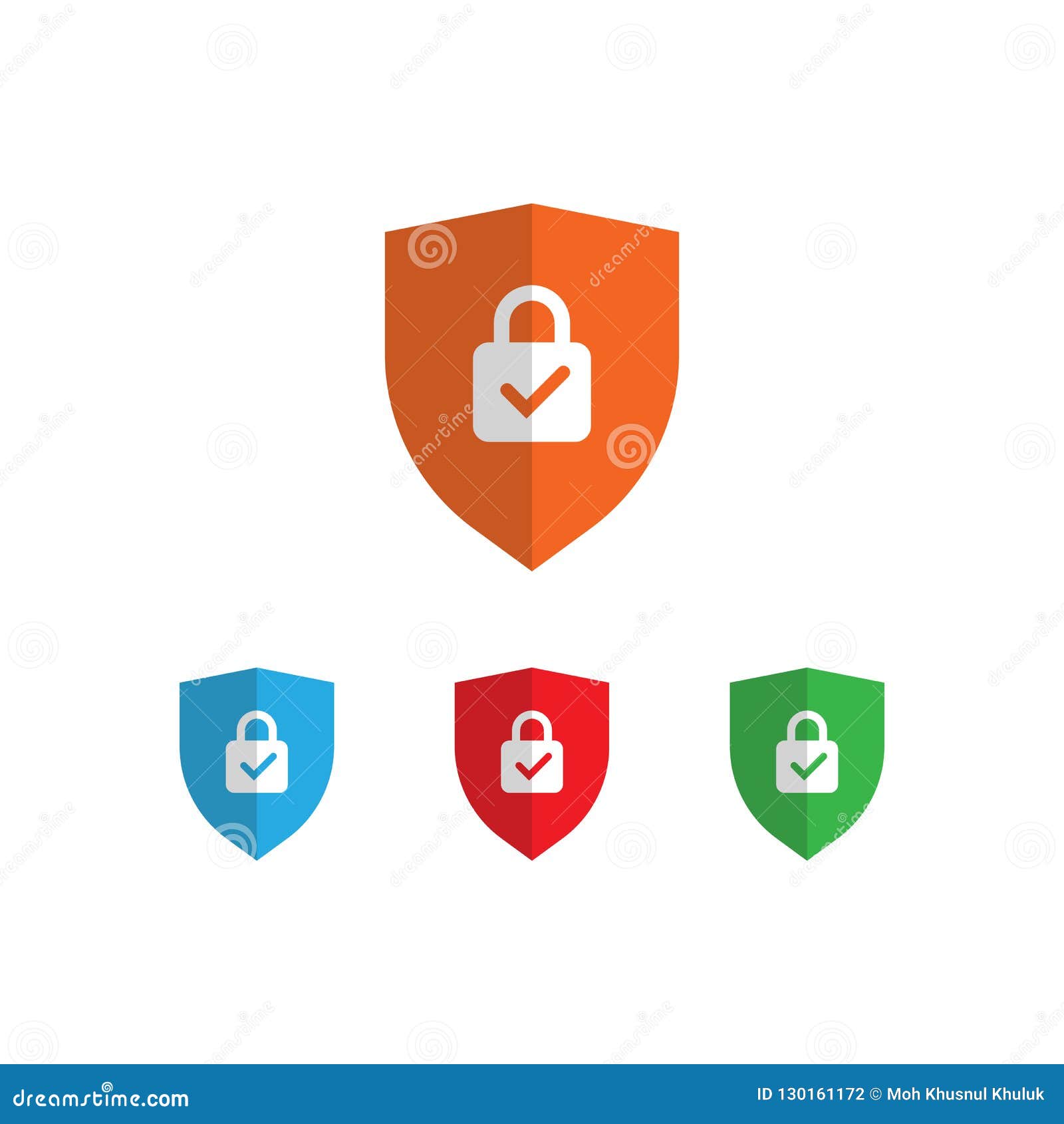 Emblem Shield Secure Modern Icon Logo Stock Vector - Illustration of ...