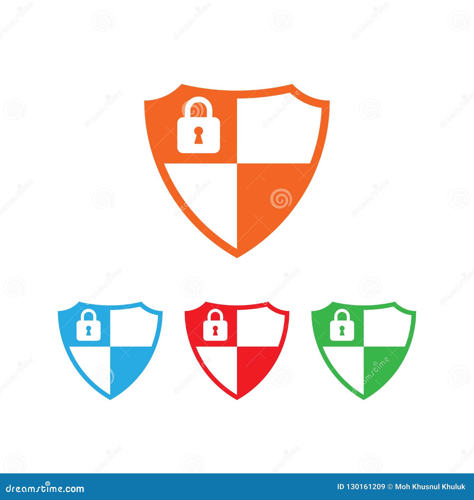Emblem Shield Secure Modern Icon Logo Stock Vector - Illustration of ...