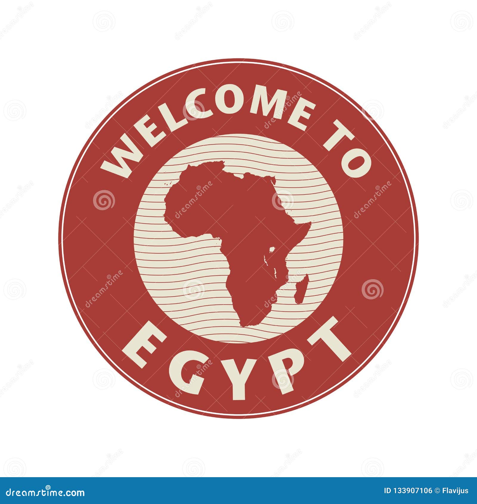 Emblem or Stamp with Text Welcome To Egypt Stock Vector - Illustration ...