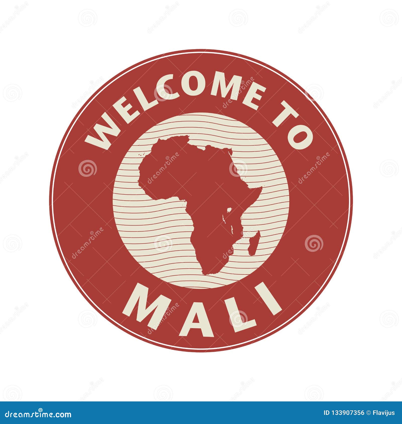 Emblem or Stamp with Text Welcome To Mali Stock Vector - Illustration ...