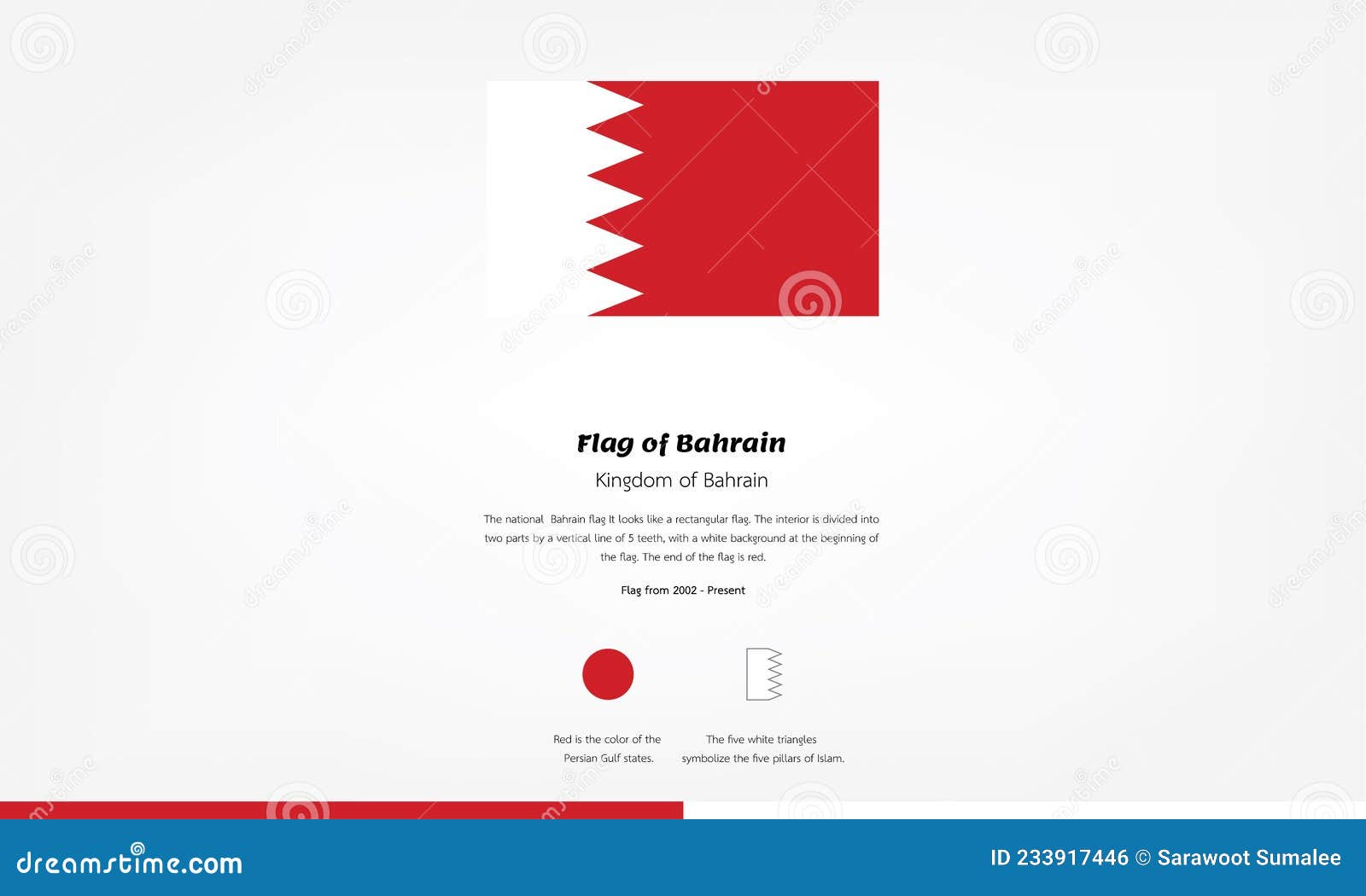 Emblem and Symbol of Bahrain Flag Vector Stock Vector - Illustration of ...