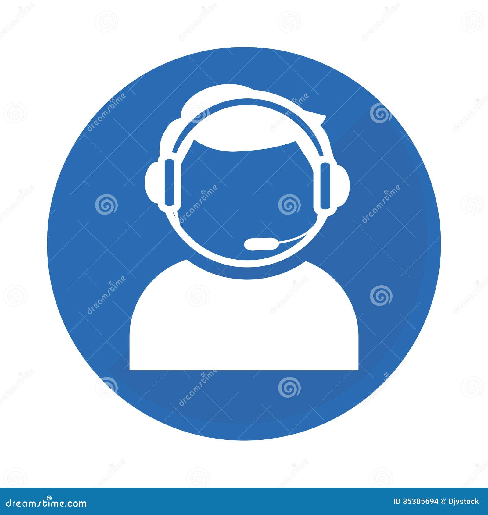 Emblem Technical Support Assistant Icon Stock Illustration ...