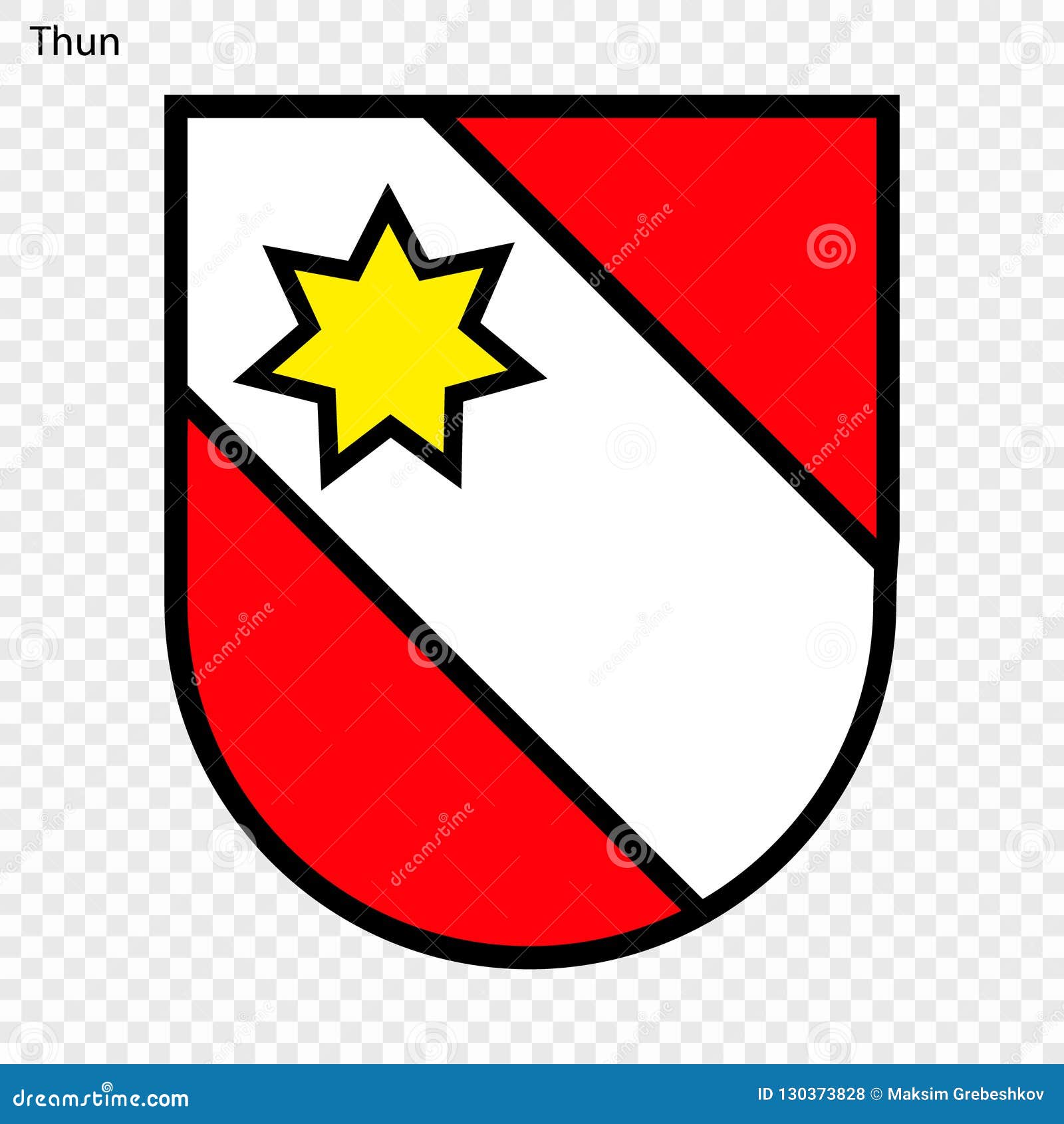 Emblem of Thun stock illustration. Illustration of coat - 130373828