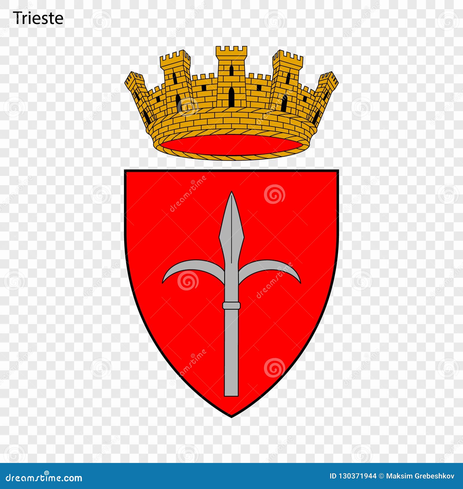 Emblem of Trieste stock illustration. Illustration of icon - 130371944