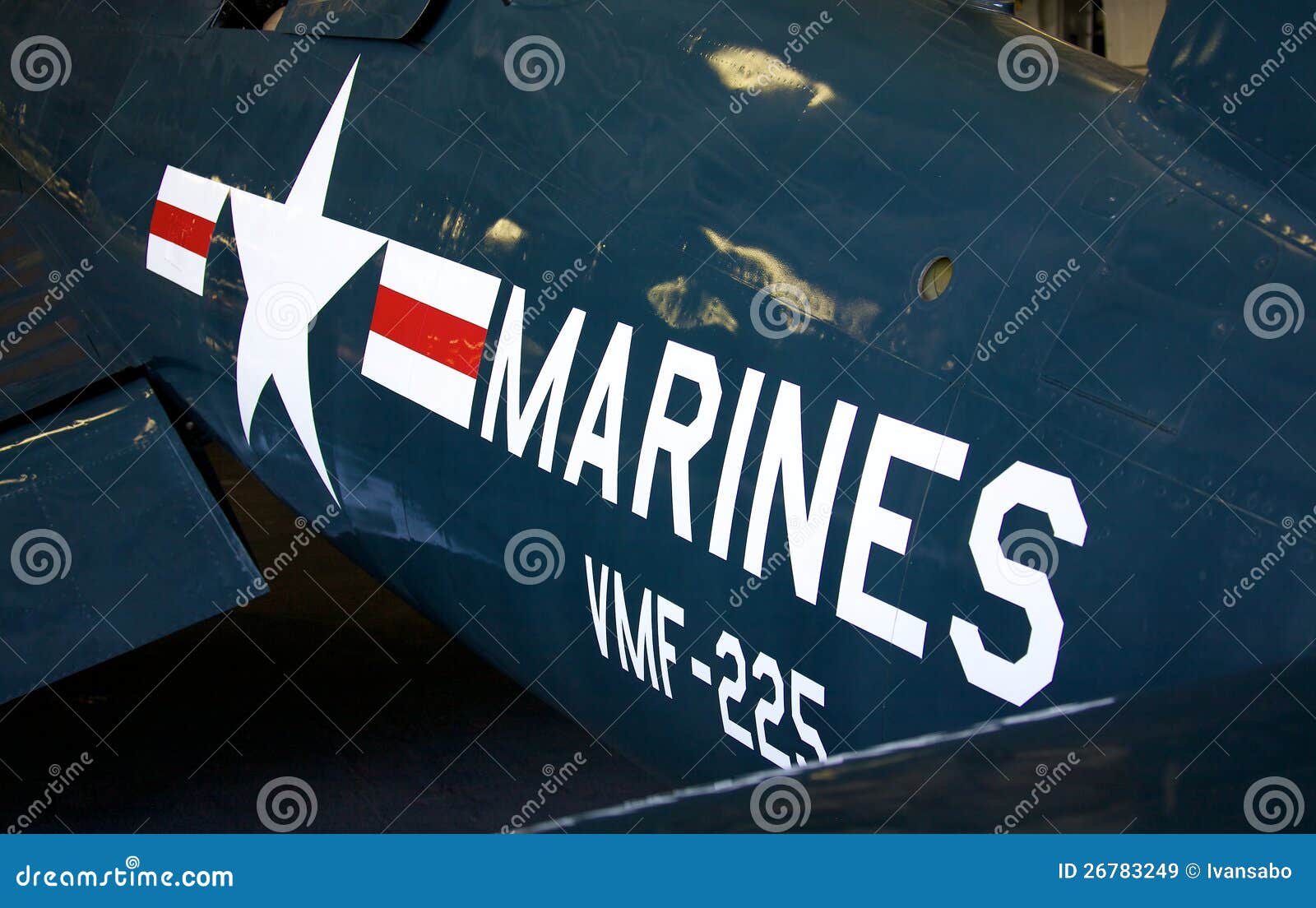 Emblem of the US Navy on Plane on the USS Midway Editorial Stock Image ...