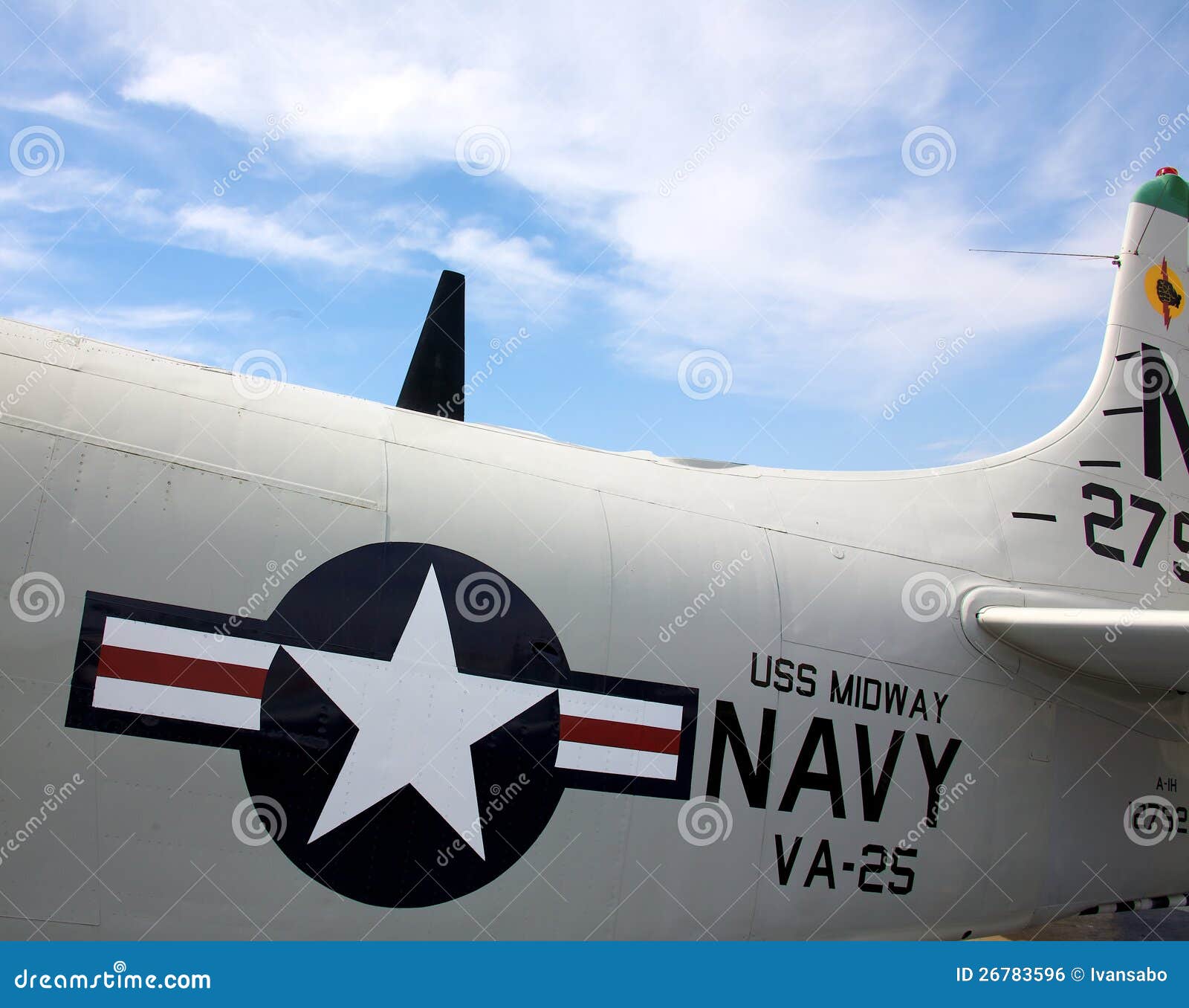 Emblem of the US Navy on Plane on the USS Midway Editorial Photo ...
