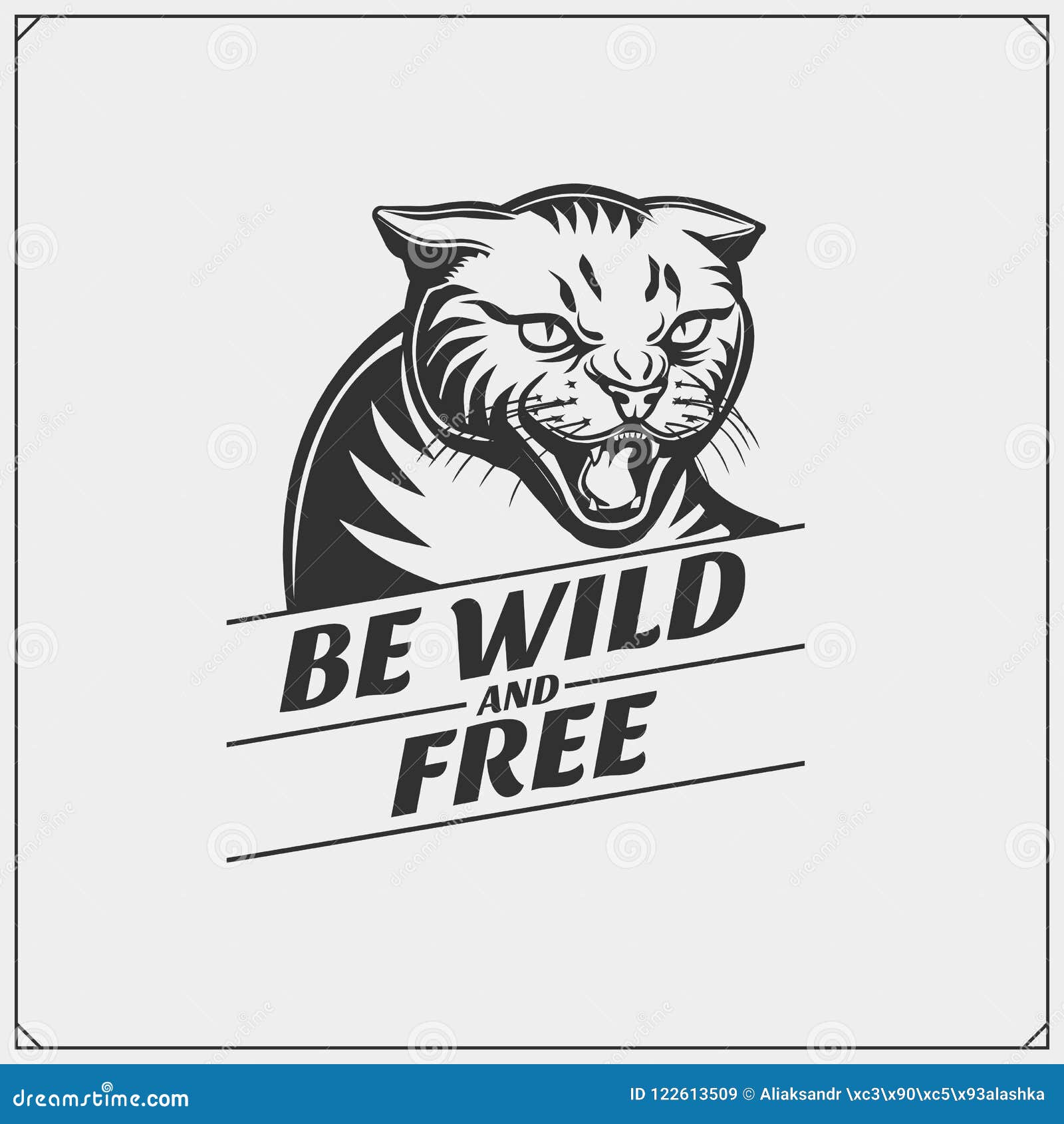 The Emblem with Wild Cat for a Sport Team. Stock Vector - Illustration ...