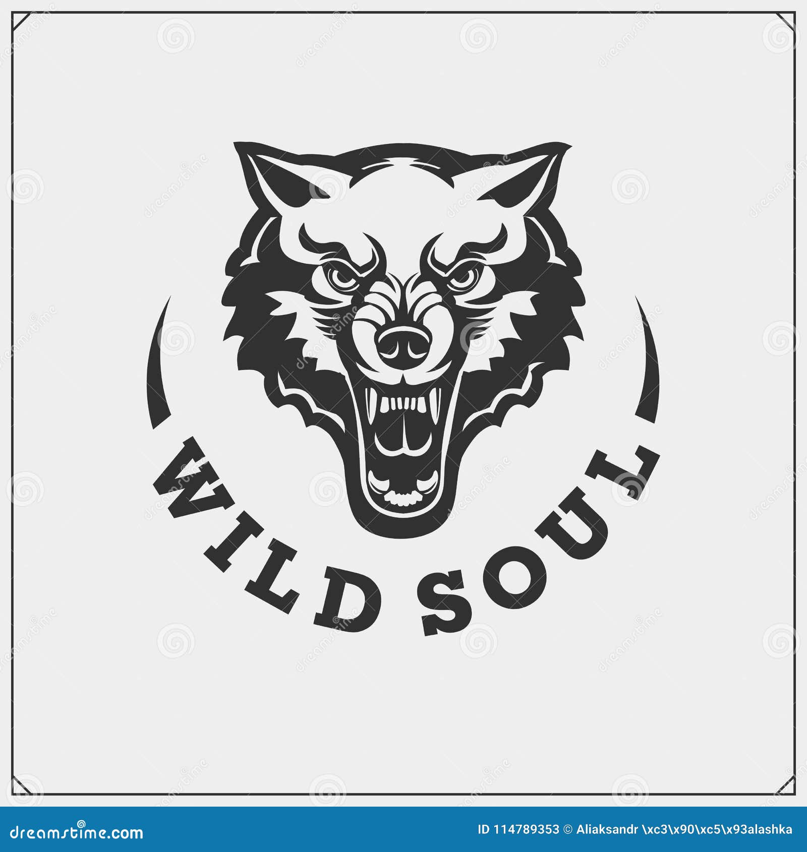 The Emblem with Wolf for a Sport Team. Stock Vector - Illustration of ...