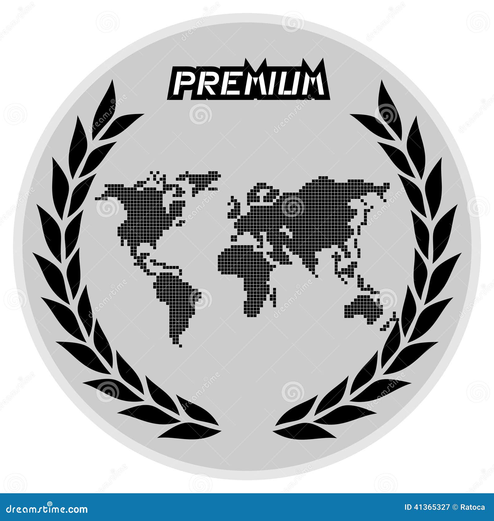 Emblem world stock vector. Illustration of planet, winner - 41365327