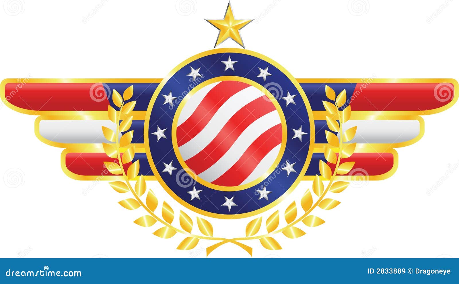Emblema americano (vetor) ilustração do vetor. Ilustração de ...