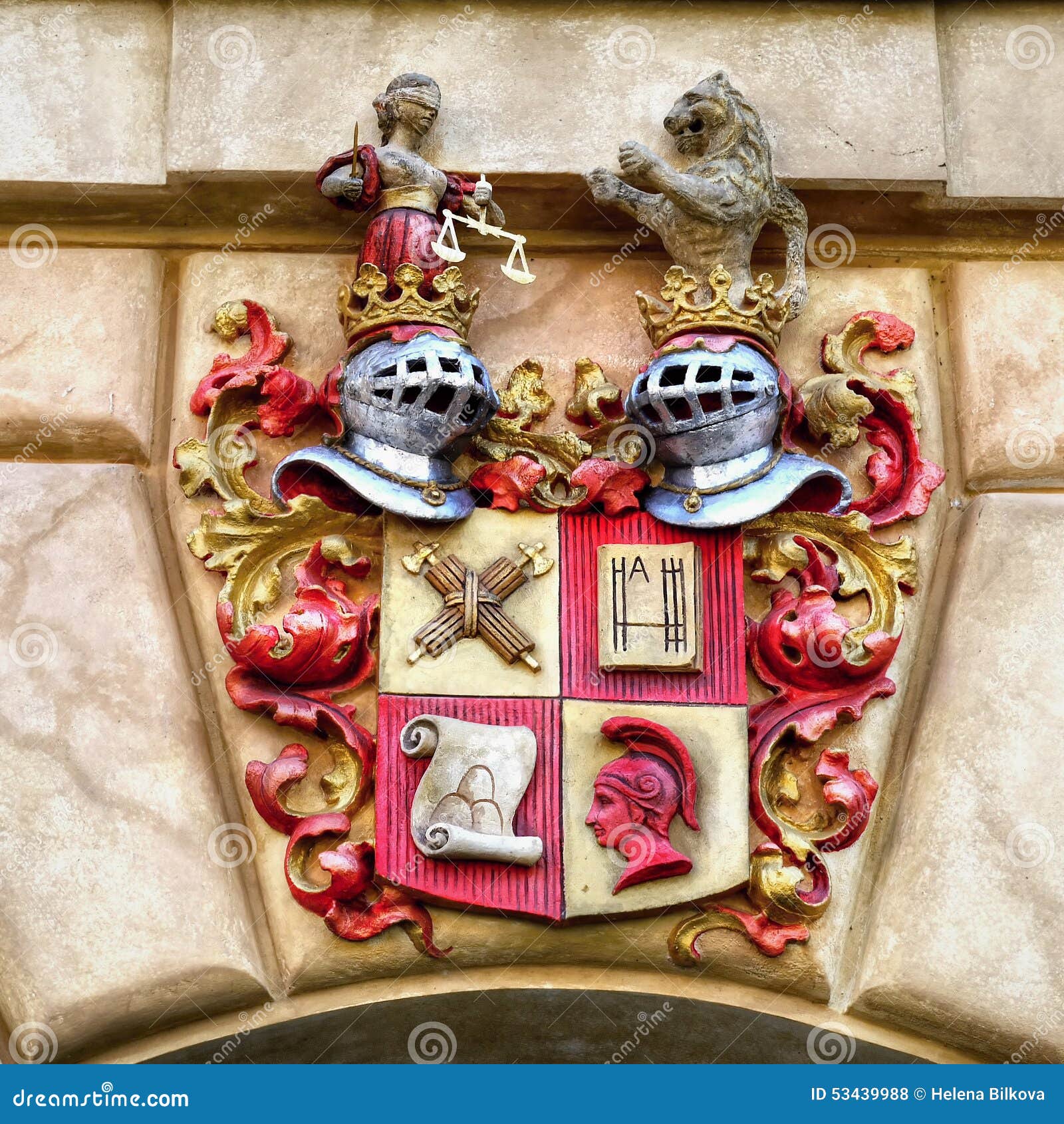 Emblema Araldico Del Castello, Cavaliere Symbol Fotografia Stock ...