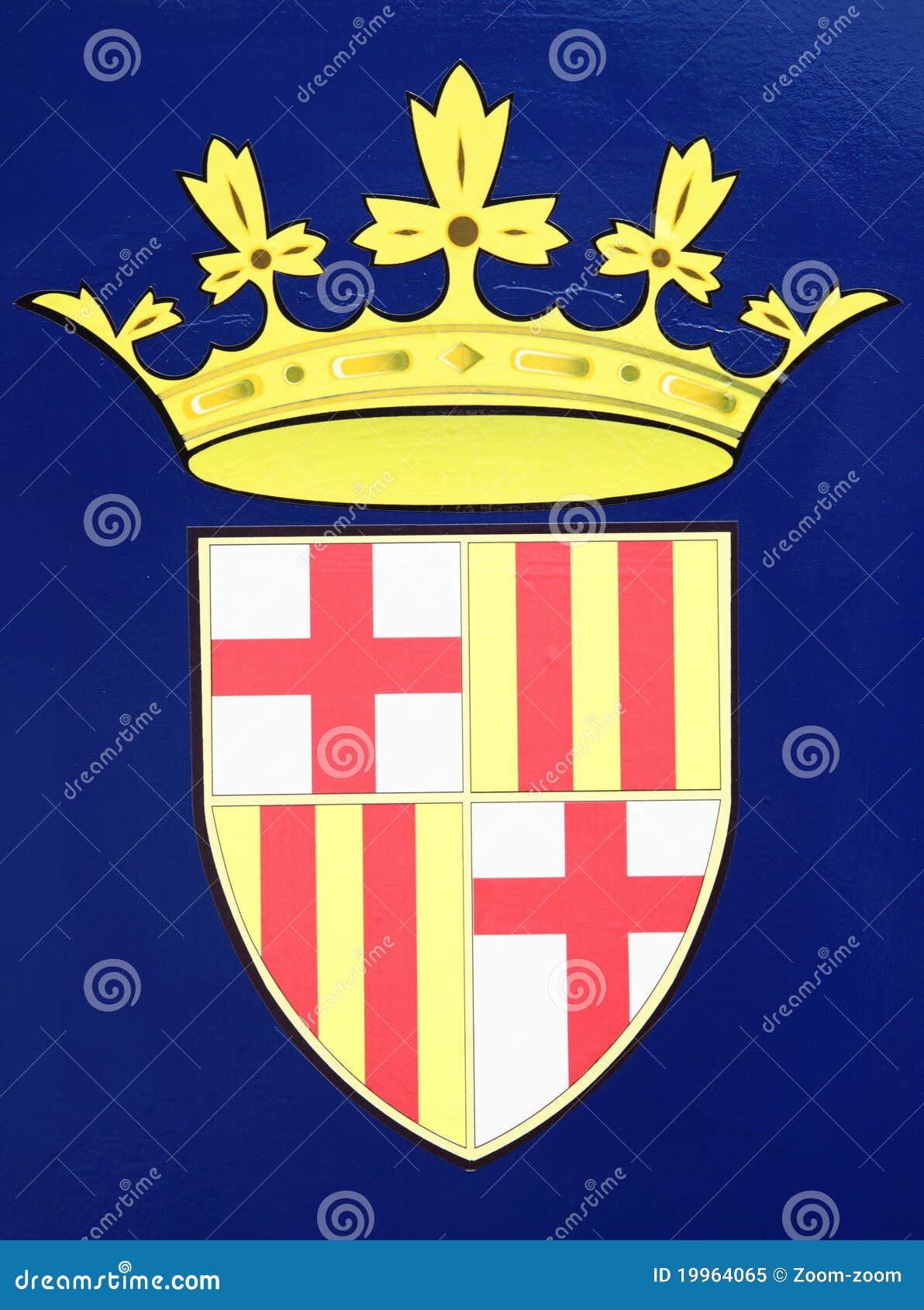 Emblema de Barcelona imagem de stock. Imagem de azul - 19964065
