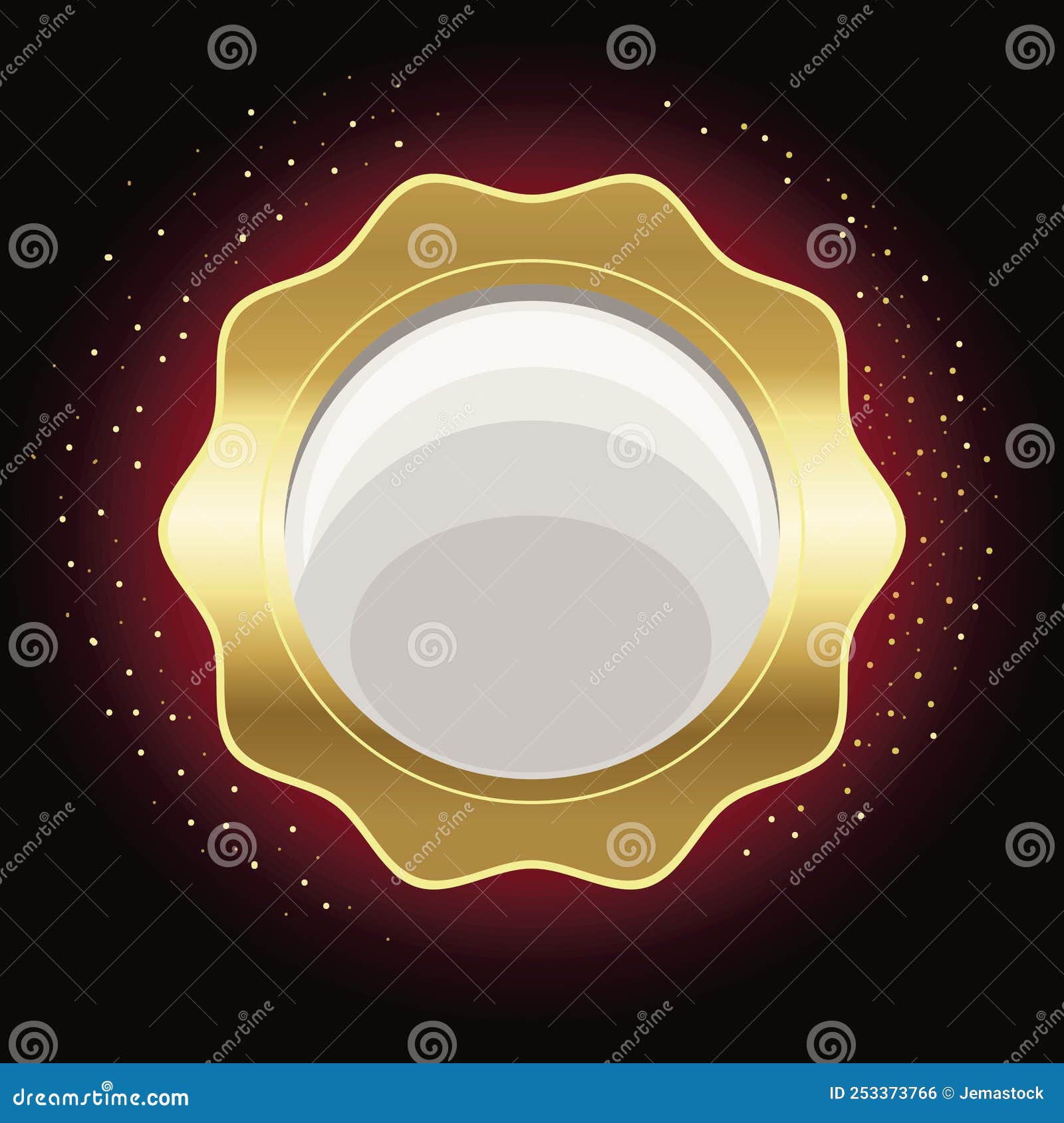 Emblema de encaje dorado ilustración del vector. Ilustración de cartel ...