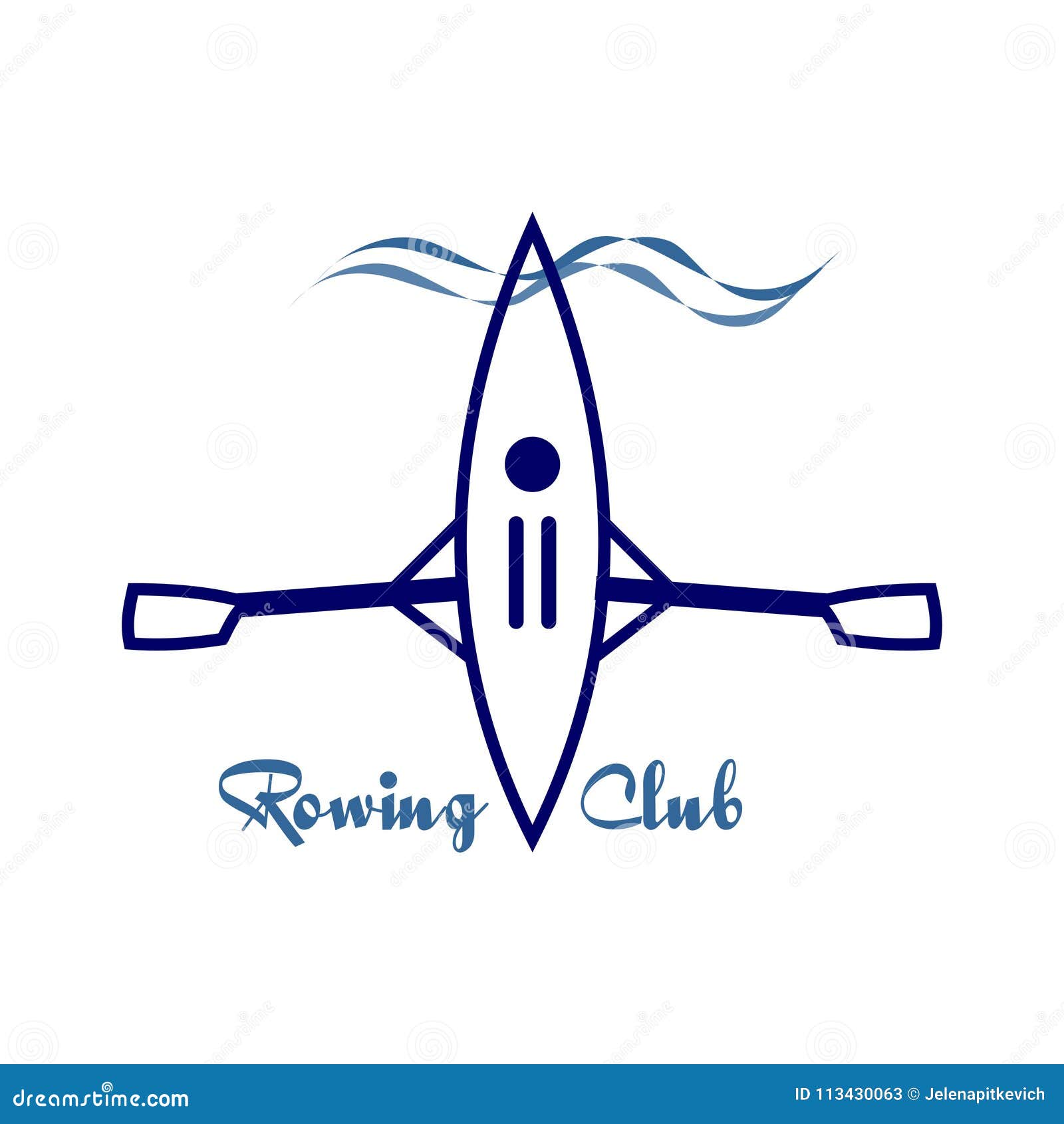 Emblema De La Imagen Del Vector Para Remar Stock de ilustración ...