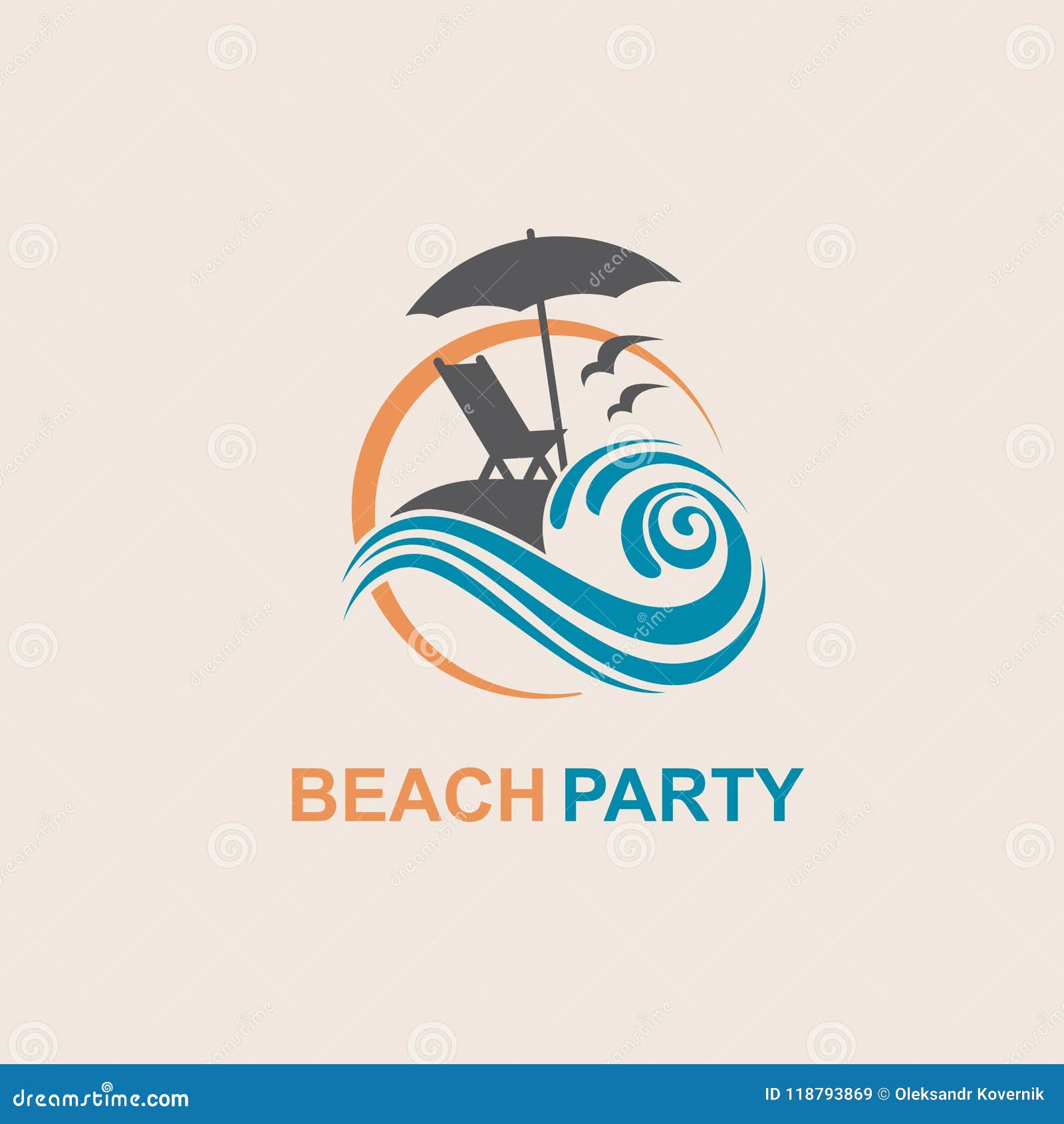 Emblema De Las Vacaciones De Verano Ilustración del Vector ...
