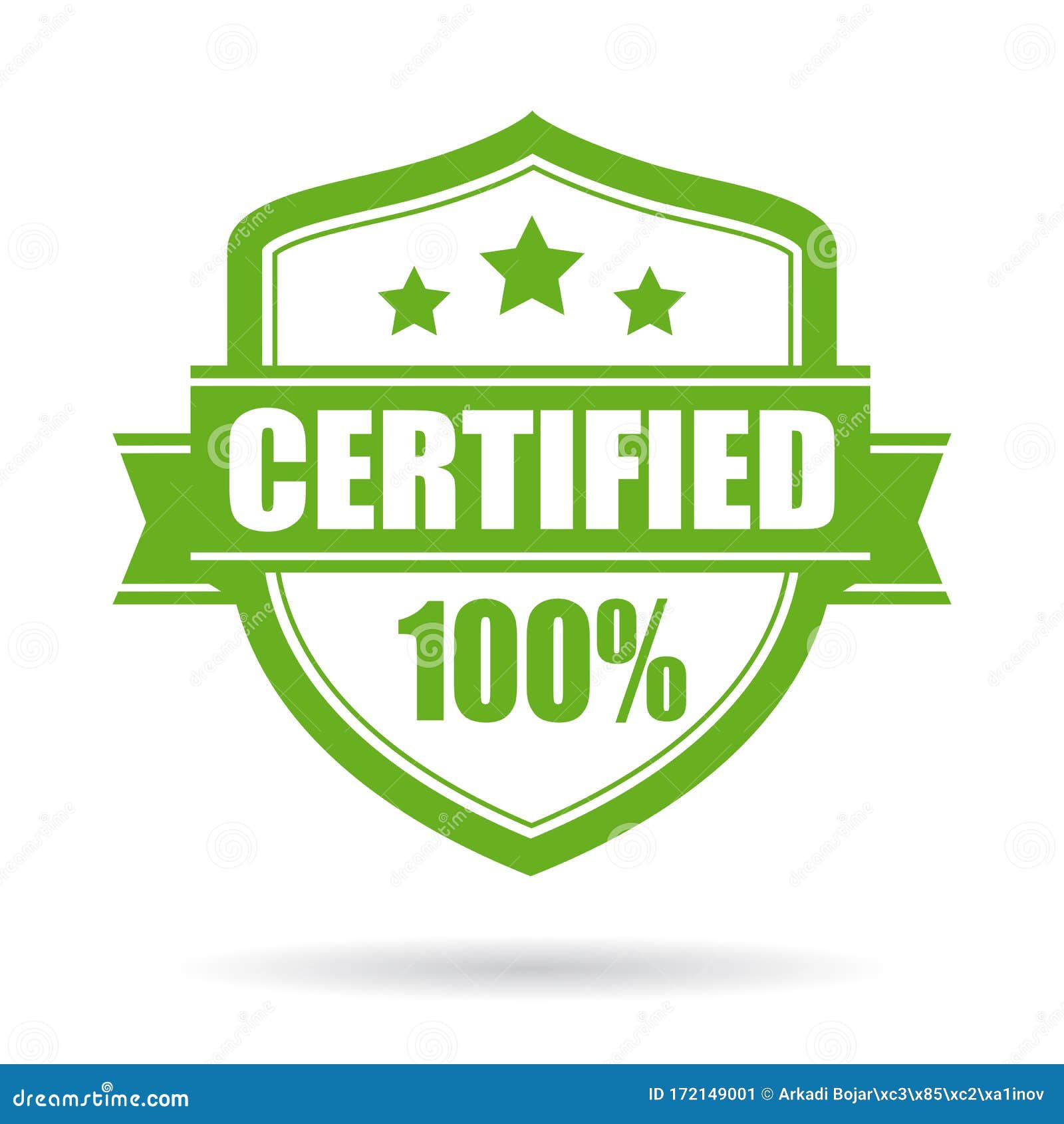 Emblema De Vetor Certificado Verde Ilustração do Vetor - Ilustração de ...