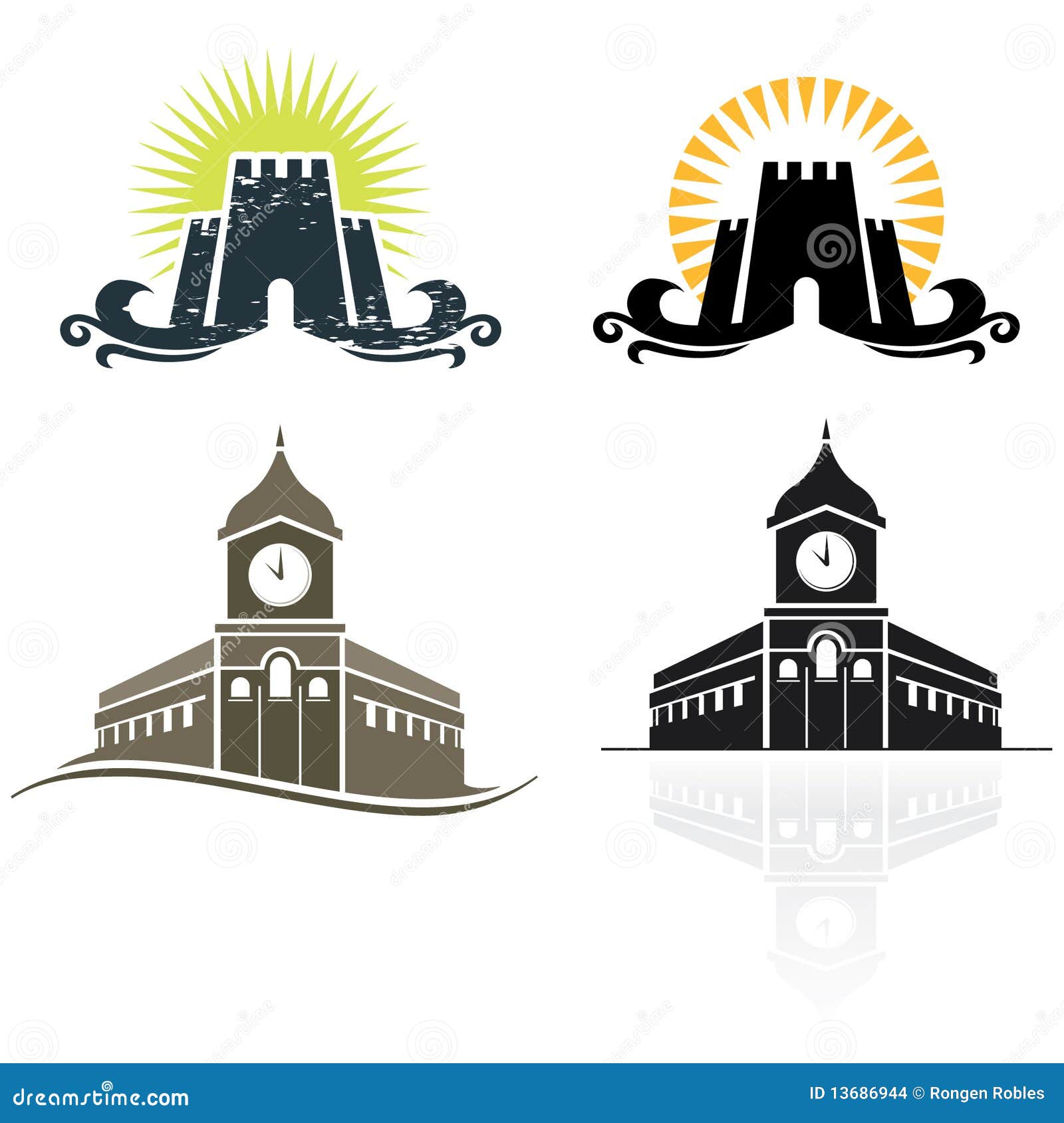 Emblema del castillo stock de ilustración. Ilustración de emblema ...