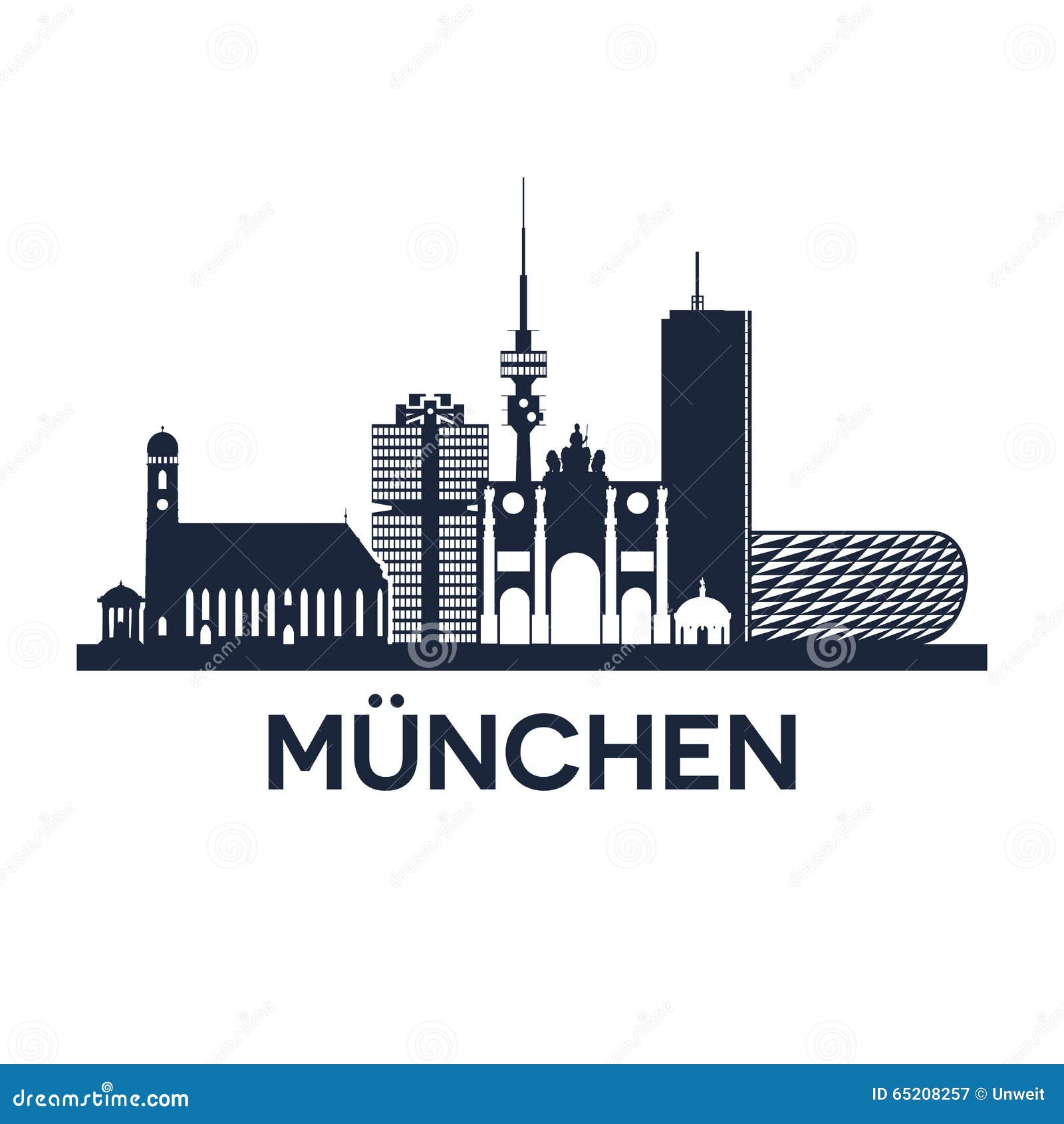 Emblema Del Horizonte De Munich Ilustración del Vector - Ilustración de ...