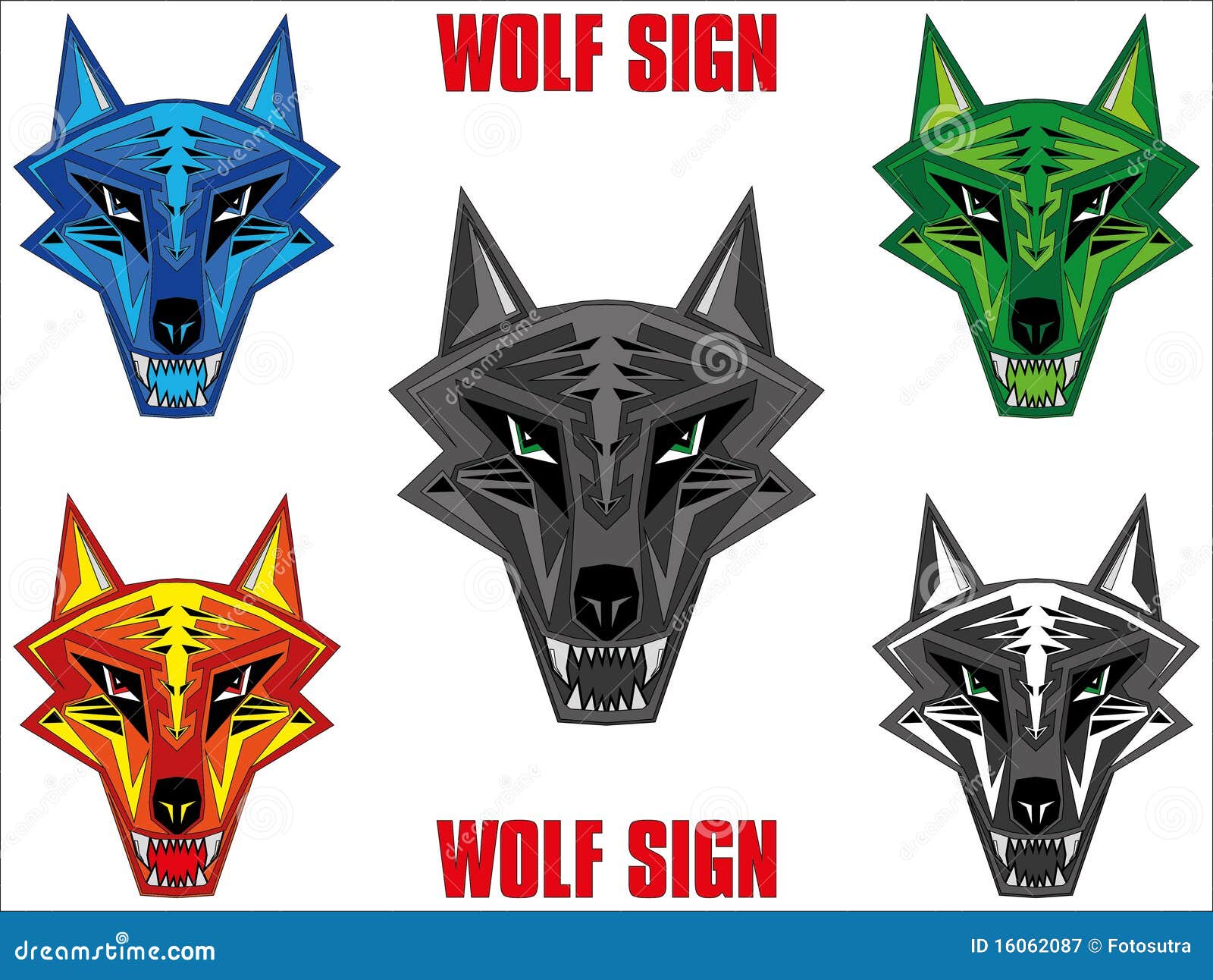 Emblema del lobo stock de ilustración. Ilustración de cautivo - 16062087