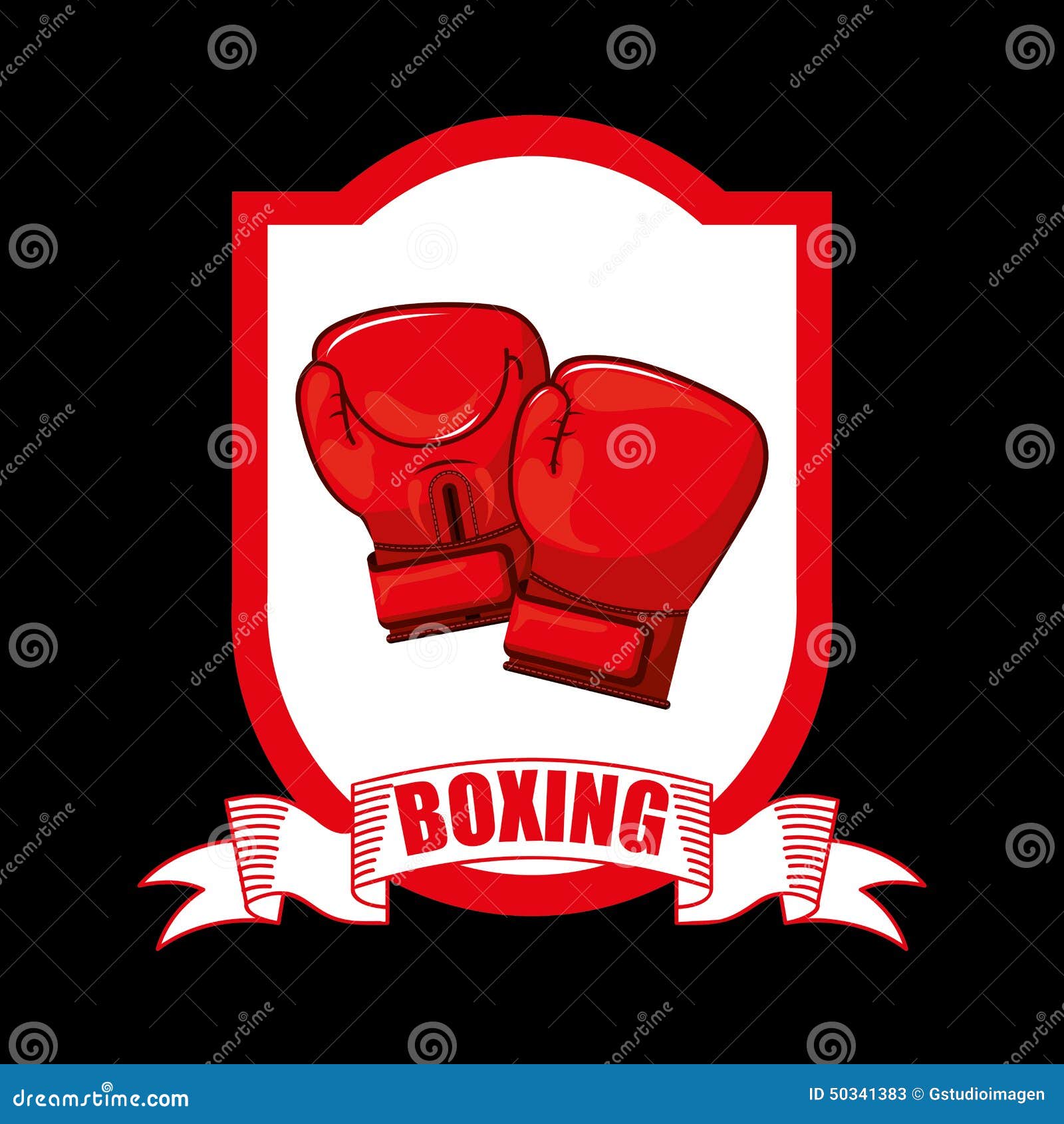 Emblema di pugilato illustrazione vettoriale. Illustrazione di sfondo ...
