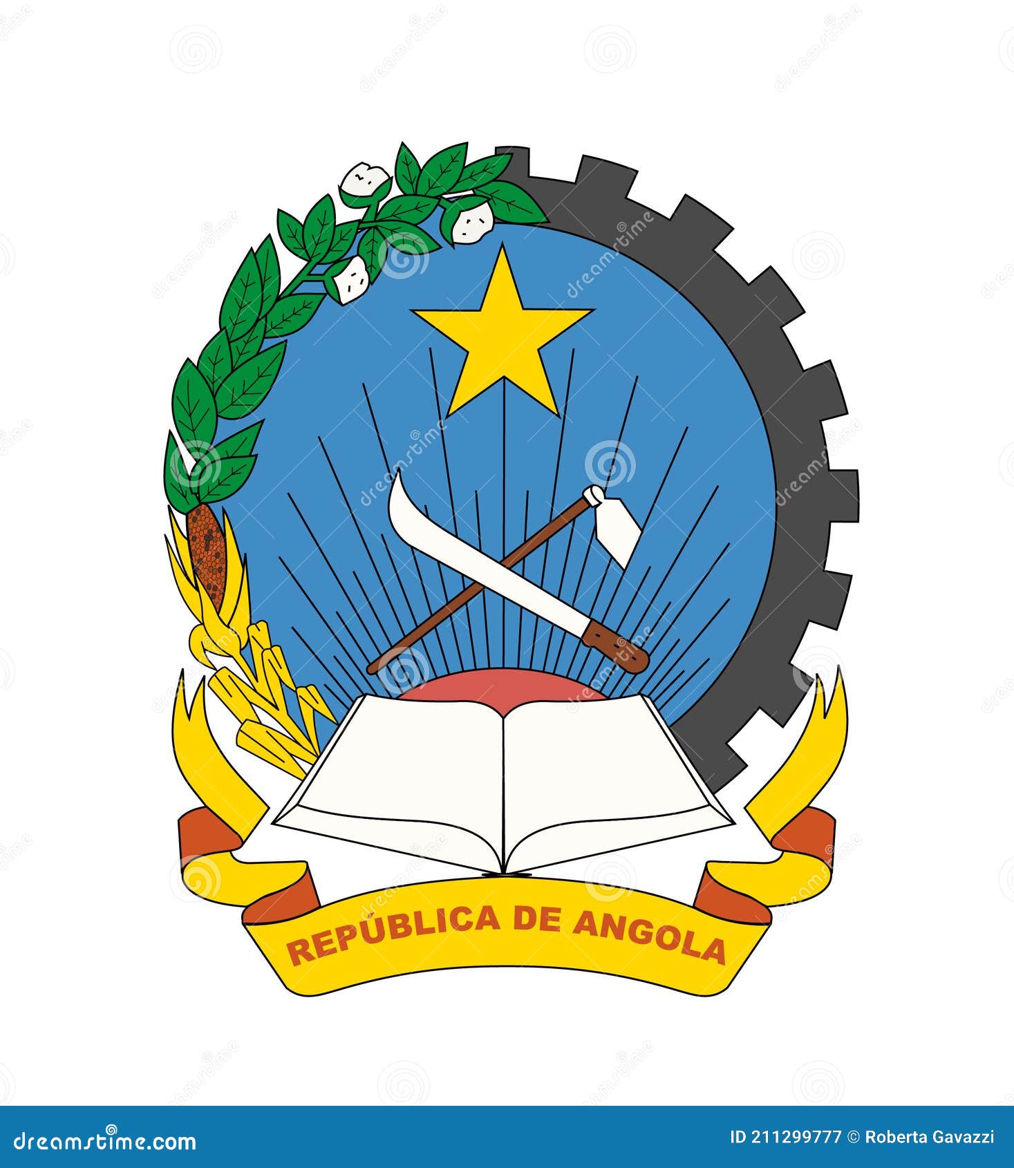 Emblema do estado angola ilustração stock. Ilustração de bandeiras ...