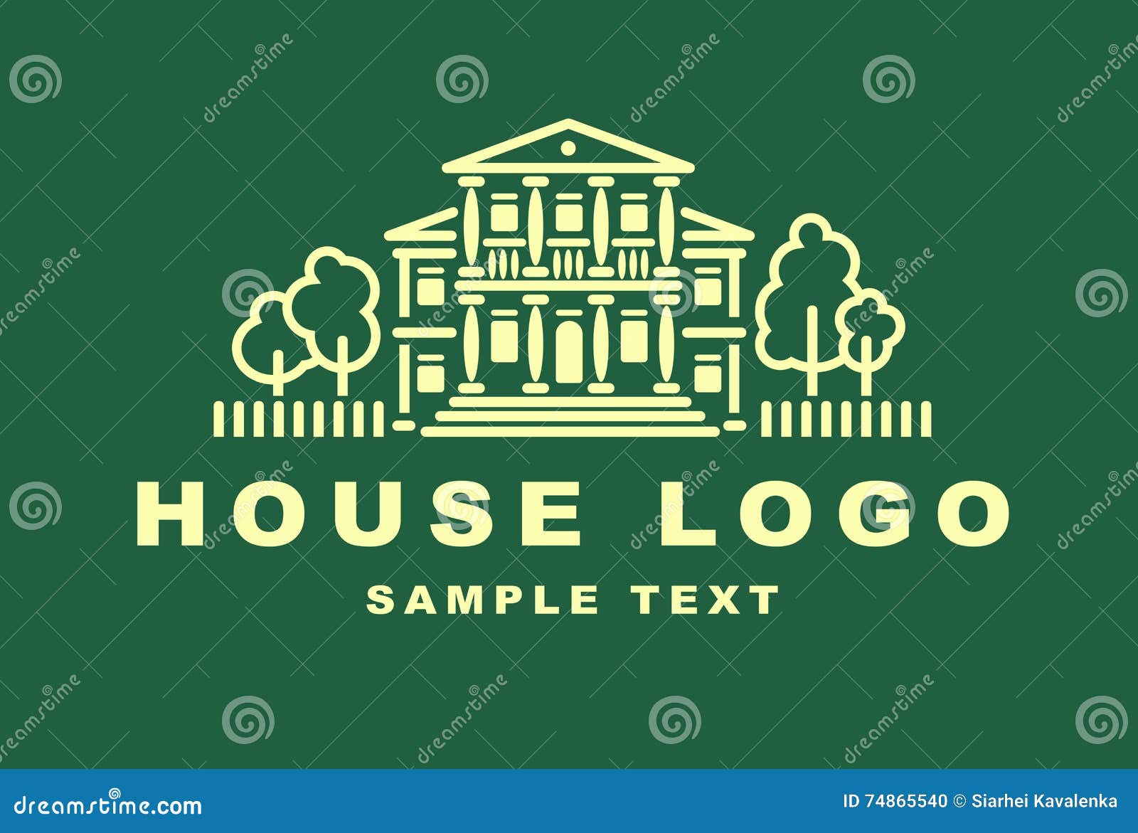 Emblema Do Logotipo Com a Casa Ilustração do Vetor - Ilustração de ...