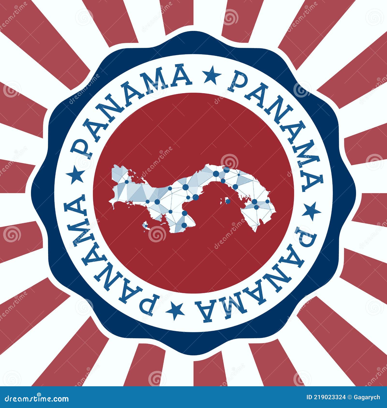 Emblema do panamá. ilustração do vetor. Ilustração de beira - 219023324