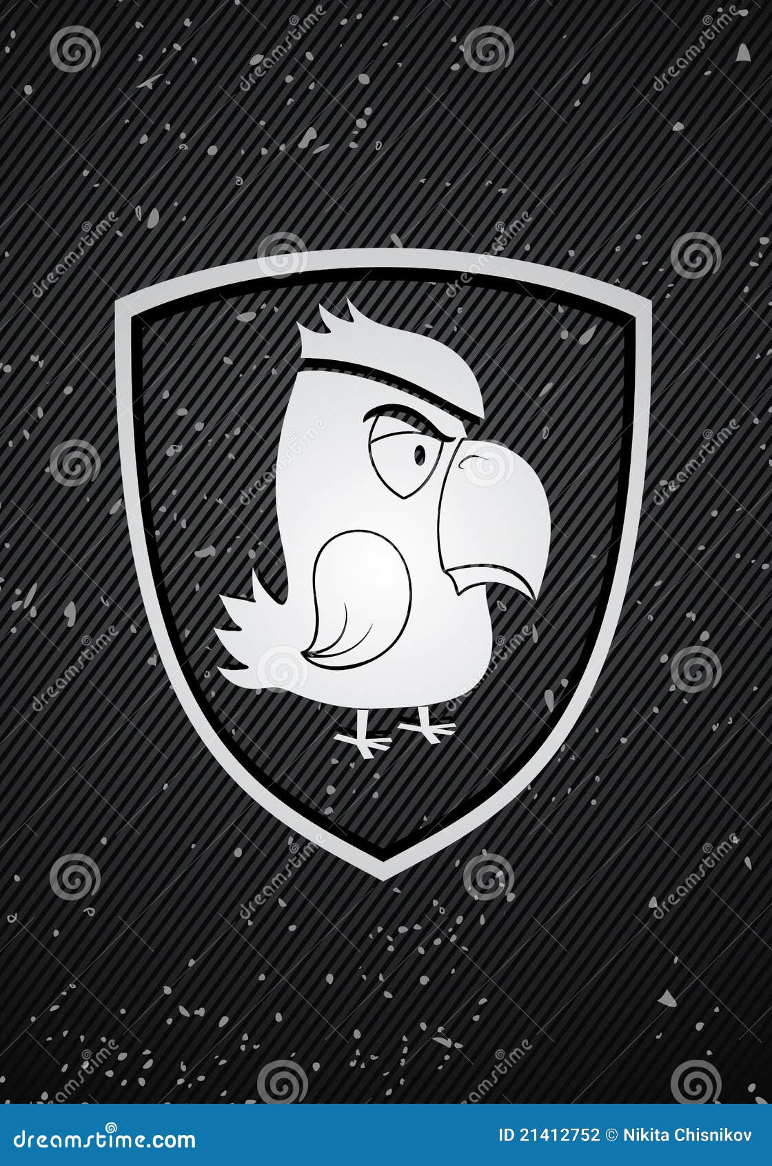 Emblema do papagaio ilustração do vetor. Ilustração de vazio - 21412752