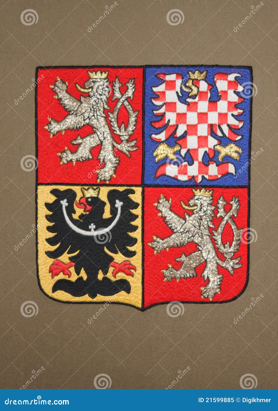 Emblema Nazionale Della Repubblica Ceca Immagine Stock - Immagine di ...