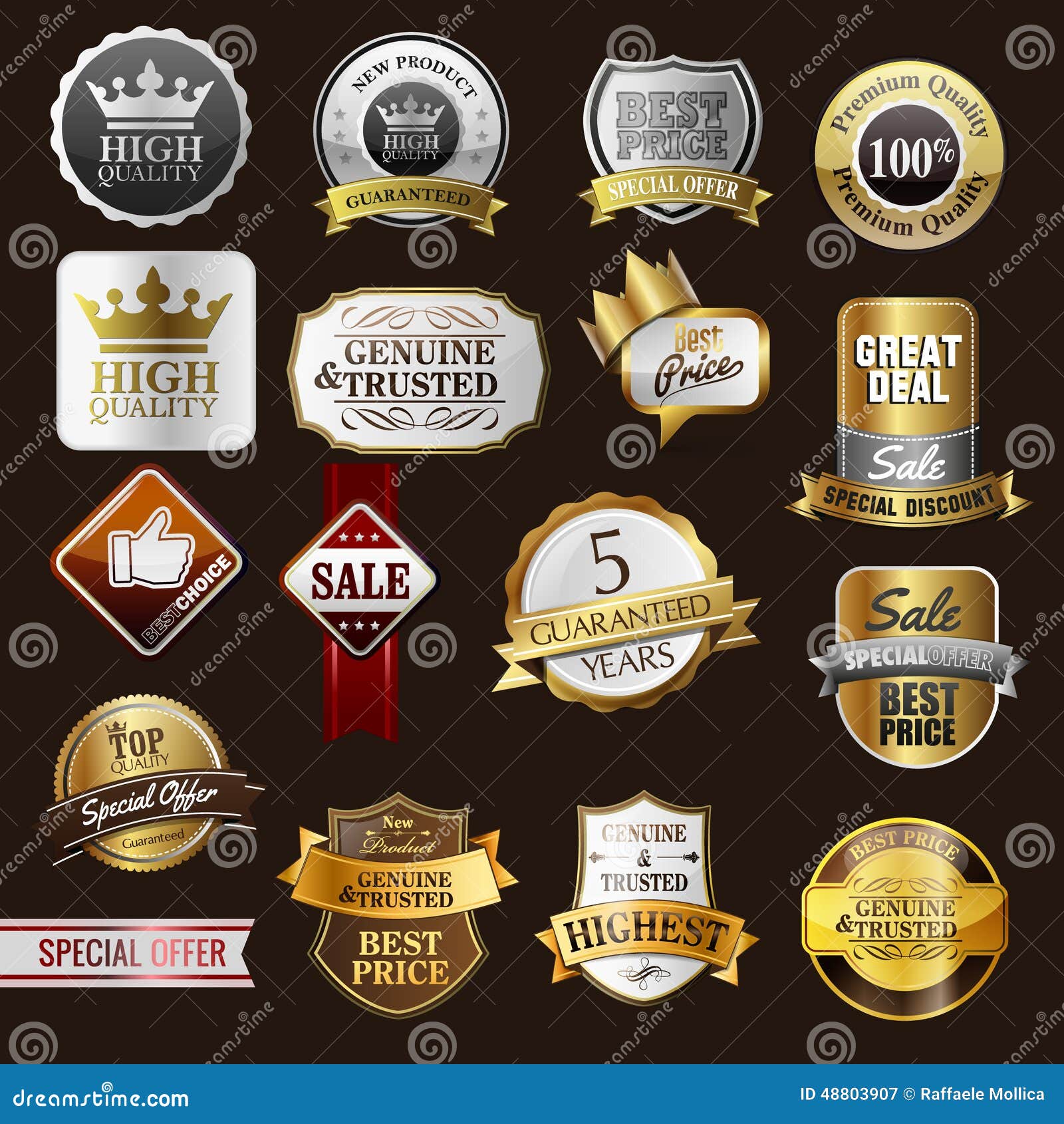 Emblemas ilustração do vetor. Ilustração de medalhas - 48803907