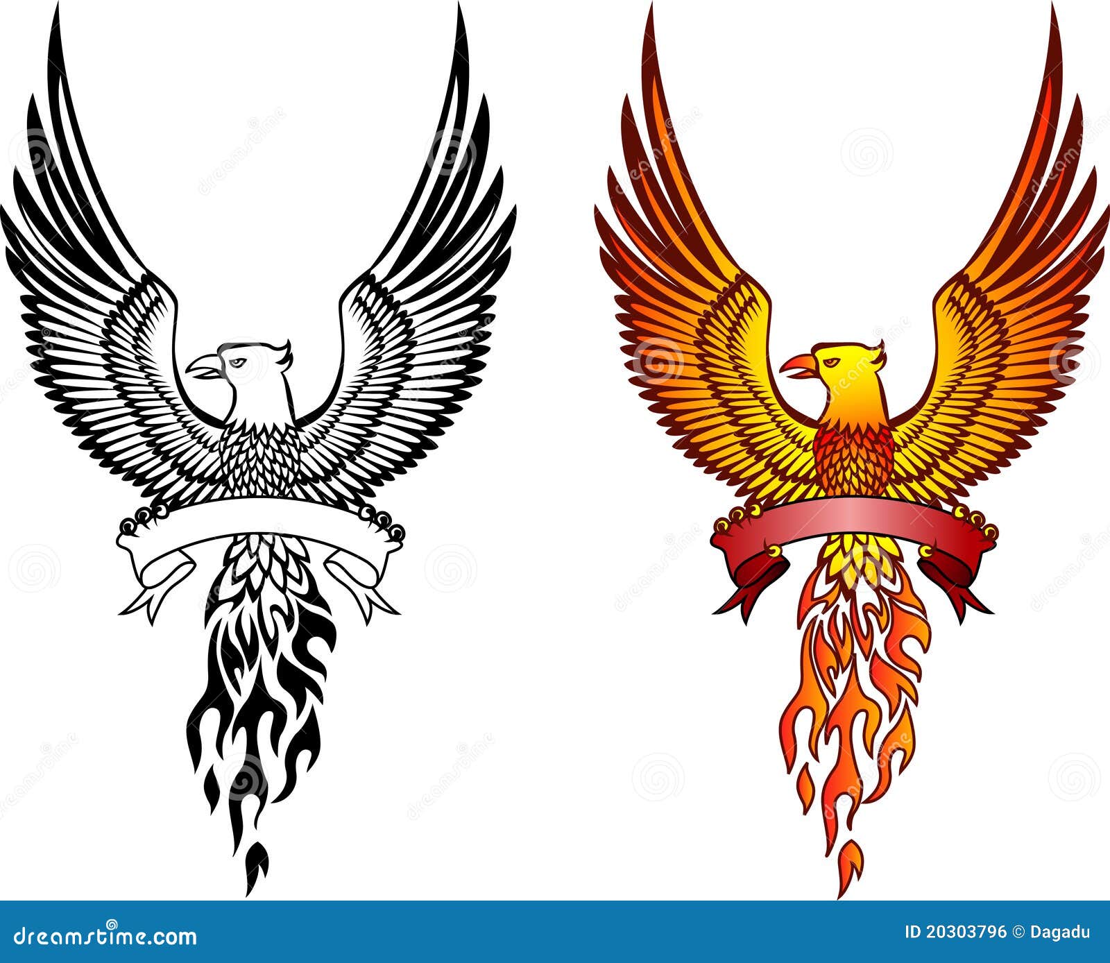 Emblemata feniks ilustracja wektor. Ilustracja złożonej z klamerka ...