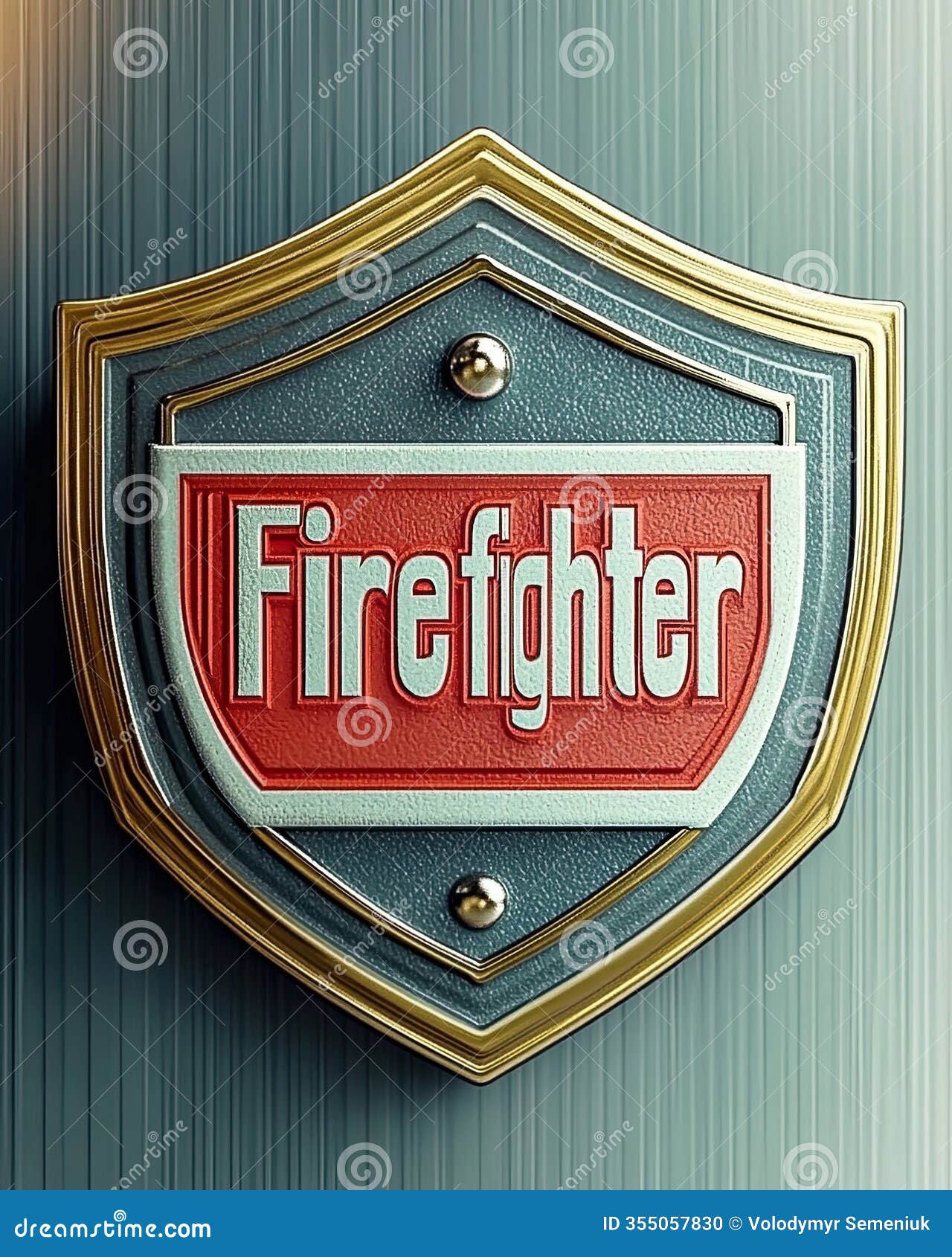 Emblematic Badge Representing Firefighter Dedication on a Smooth ...