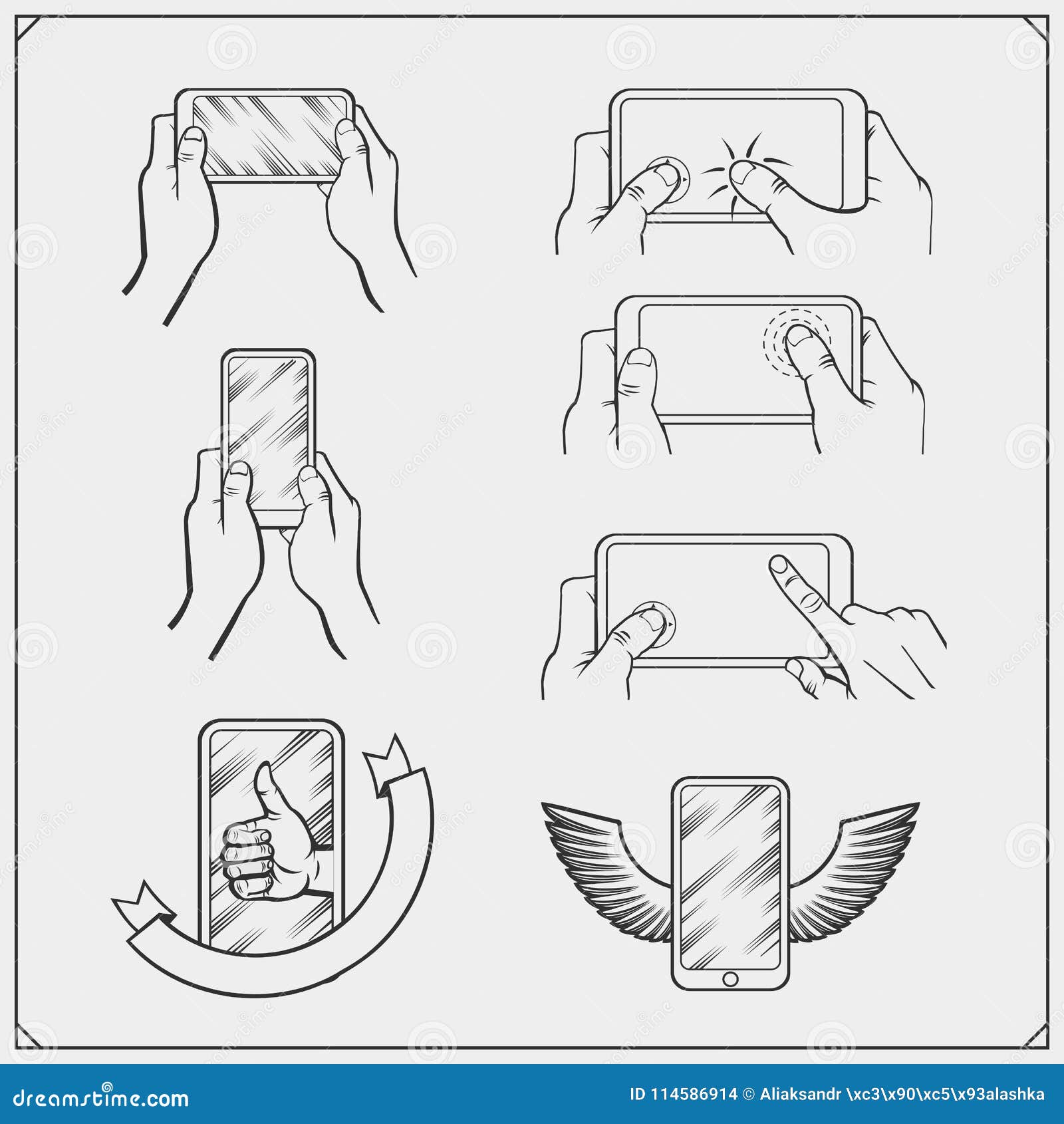 Emblems and Icons of Mobile Games and Apps. Stock Vector - Illustration ...