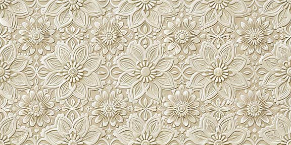 Emboss Floral and Decorative Patterns on Paper Seamless Tileable ...