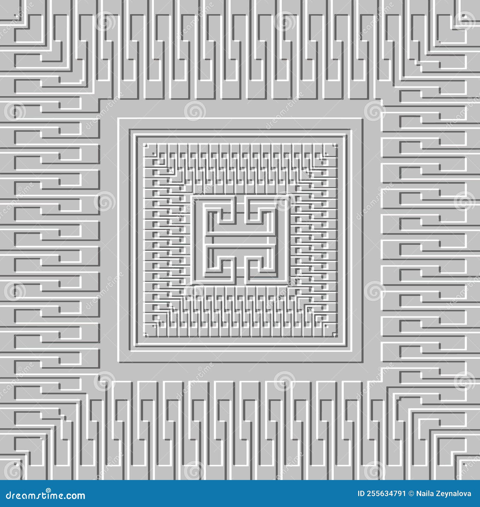 Emboss Greek 3d Seamless Pattern. Square Frames. Embossed Relief White ... Emboss Greek 3d Seamless Pattern. Square Frames. Embossed Relief White ...