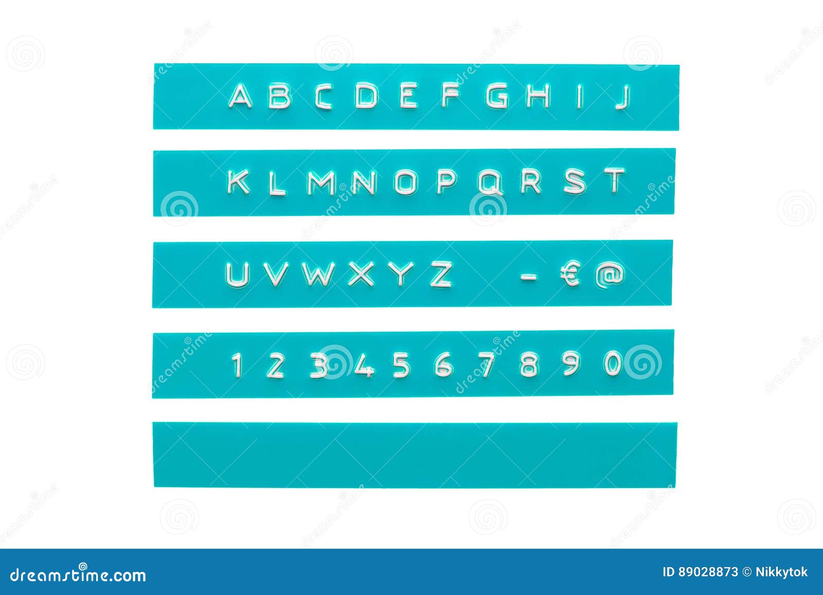 Embossed Alphabet On Green Tape Royalty-Free Stock Image ...