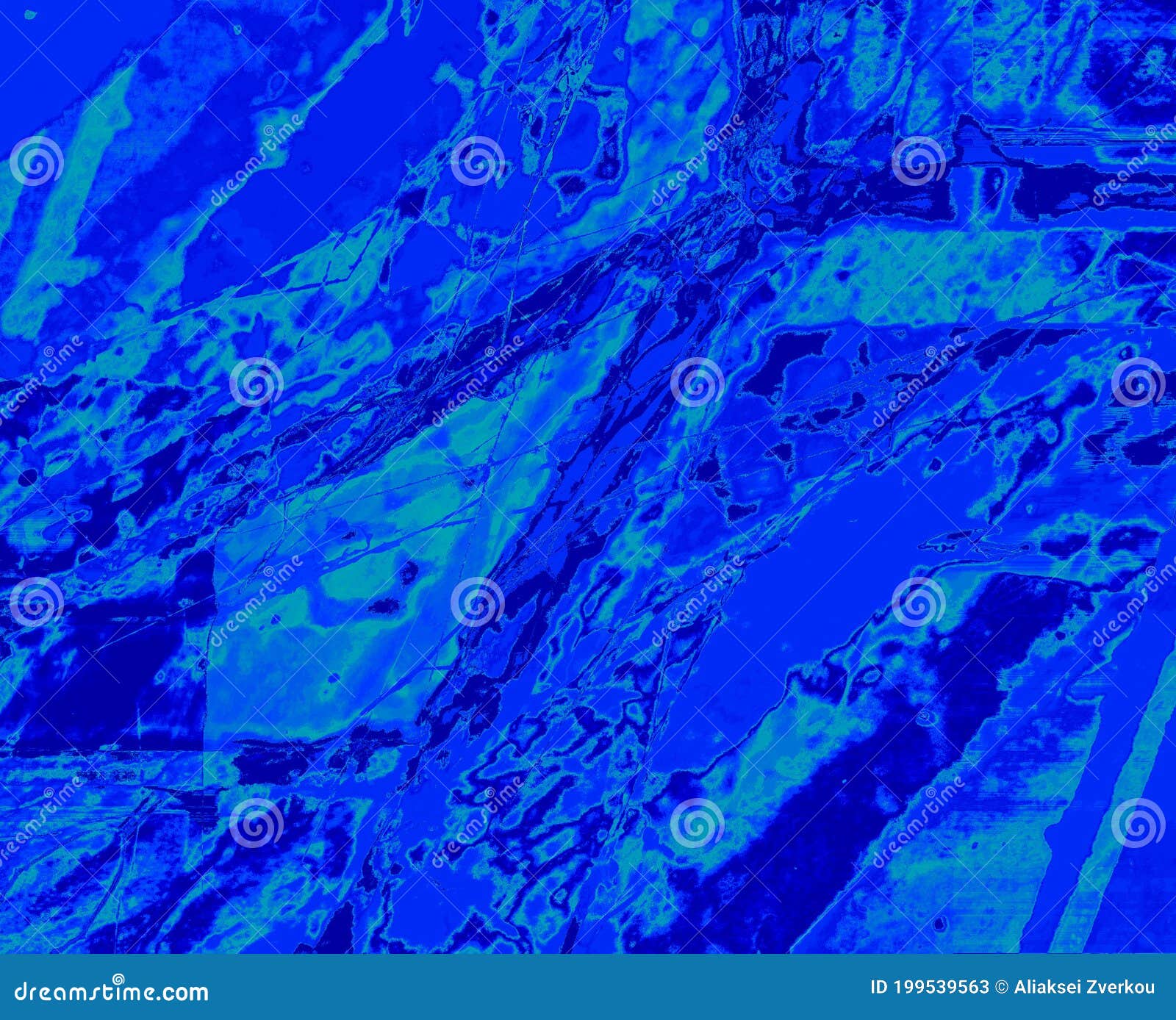 Embossed Blue Background with a Spectacular Pattern. Surreal Wall ...