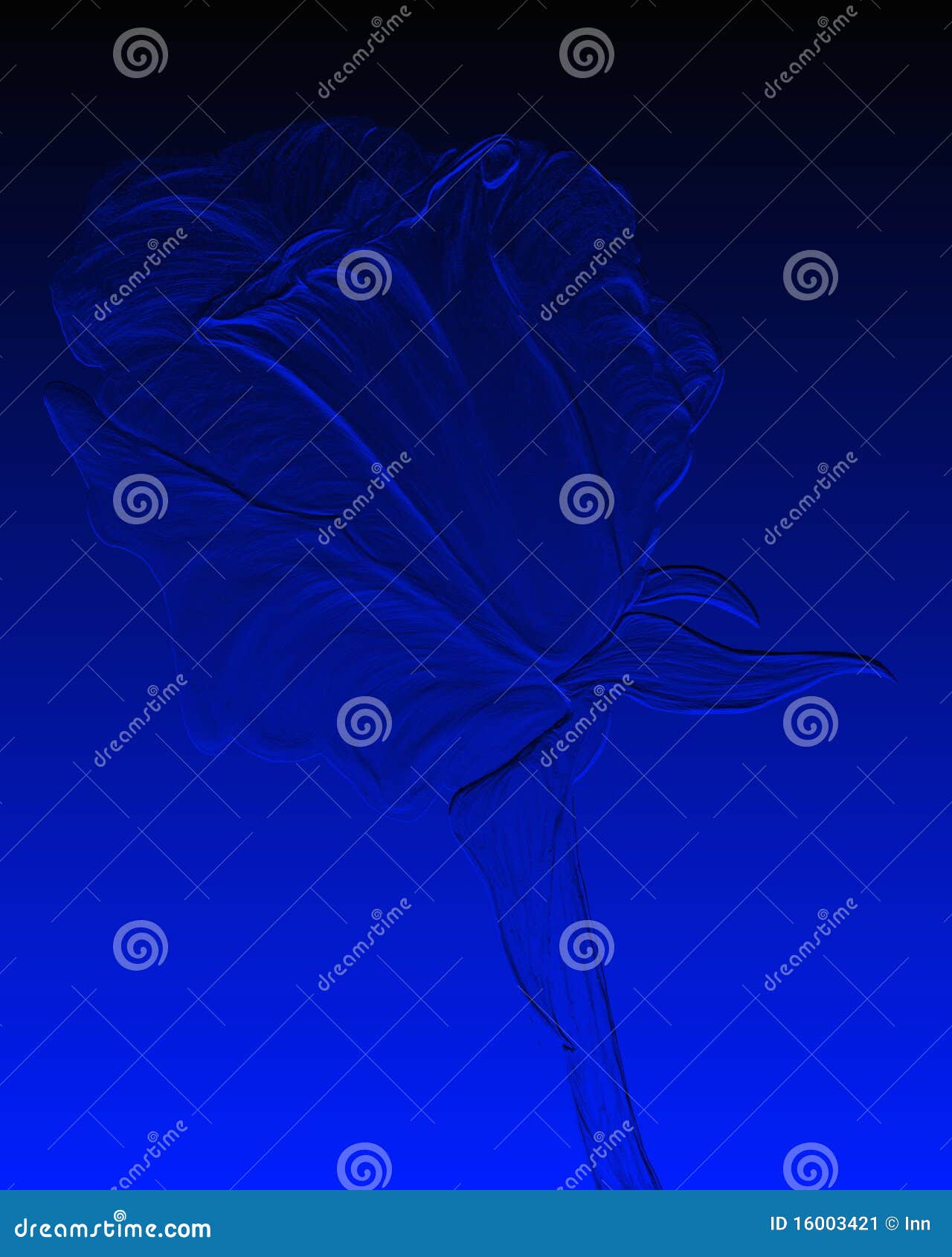Embossed blue rose stock illustration. Illustration of ornament - 16003421