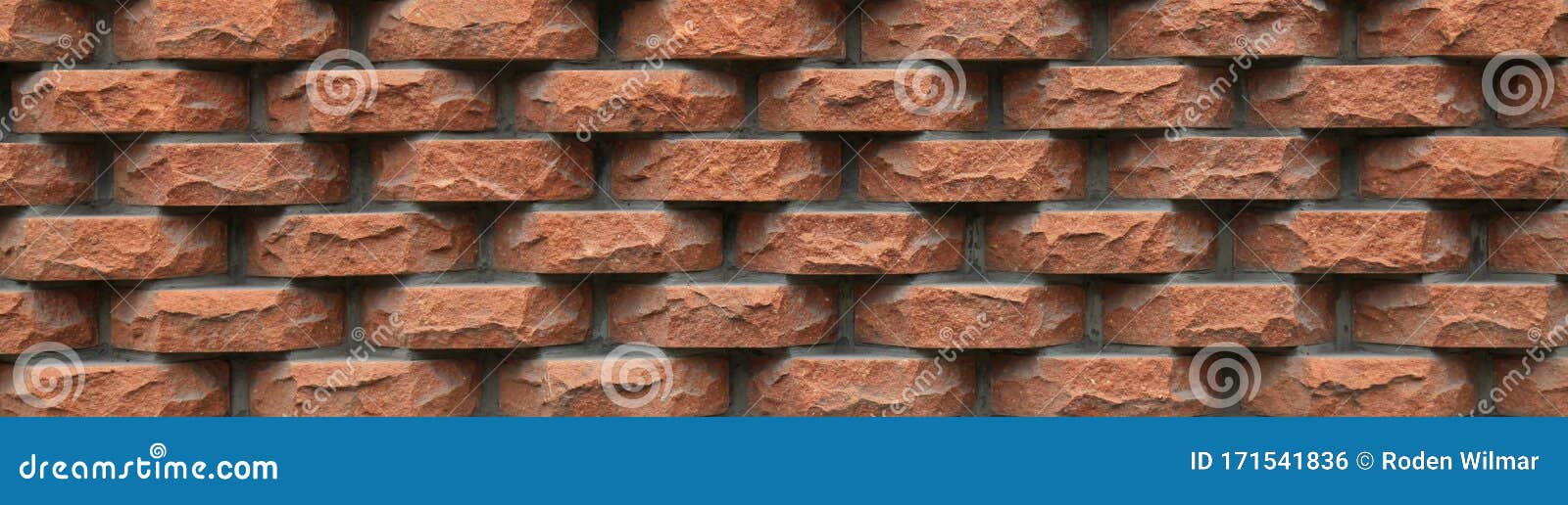 Embossed Brown-colored Grungy Brick Wall, Lined with Bricks Stock Photo ...