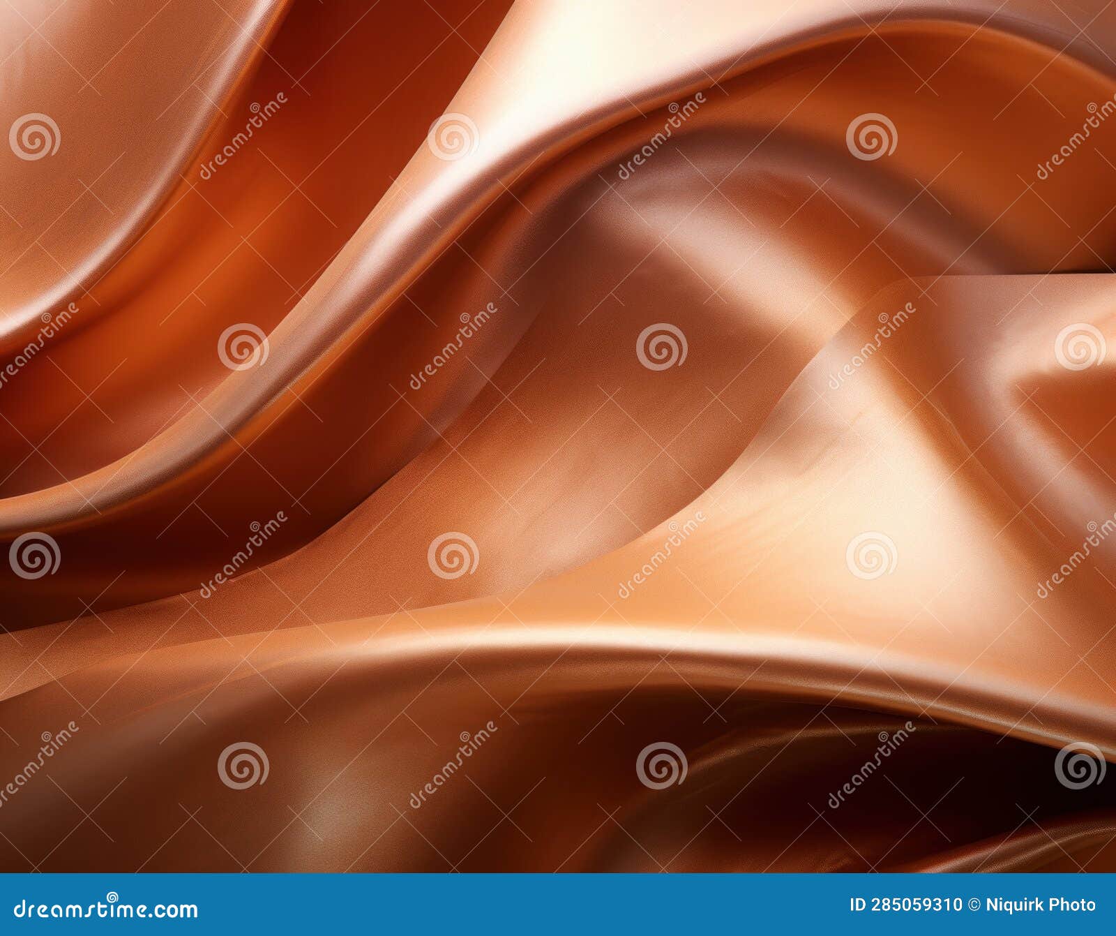 Embossed Copper Sheet Metal Flowing Elements. Stock Illustration ...